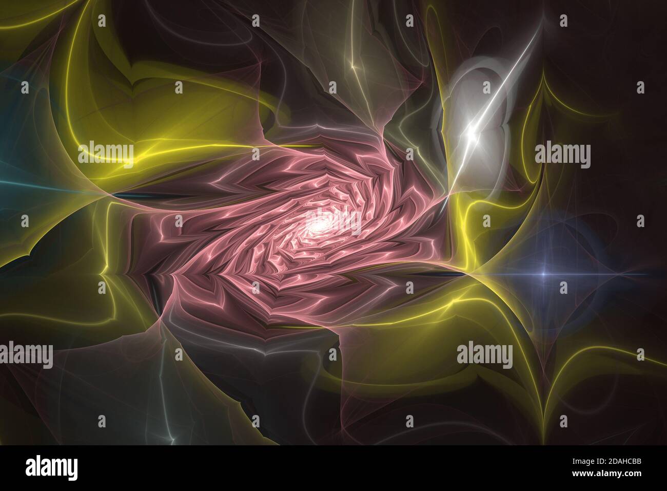 Yellow fractal render wallpaper backdrop cover Stock Photo - Alamy