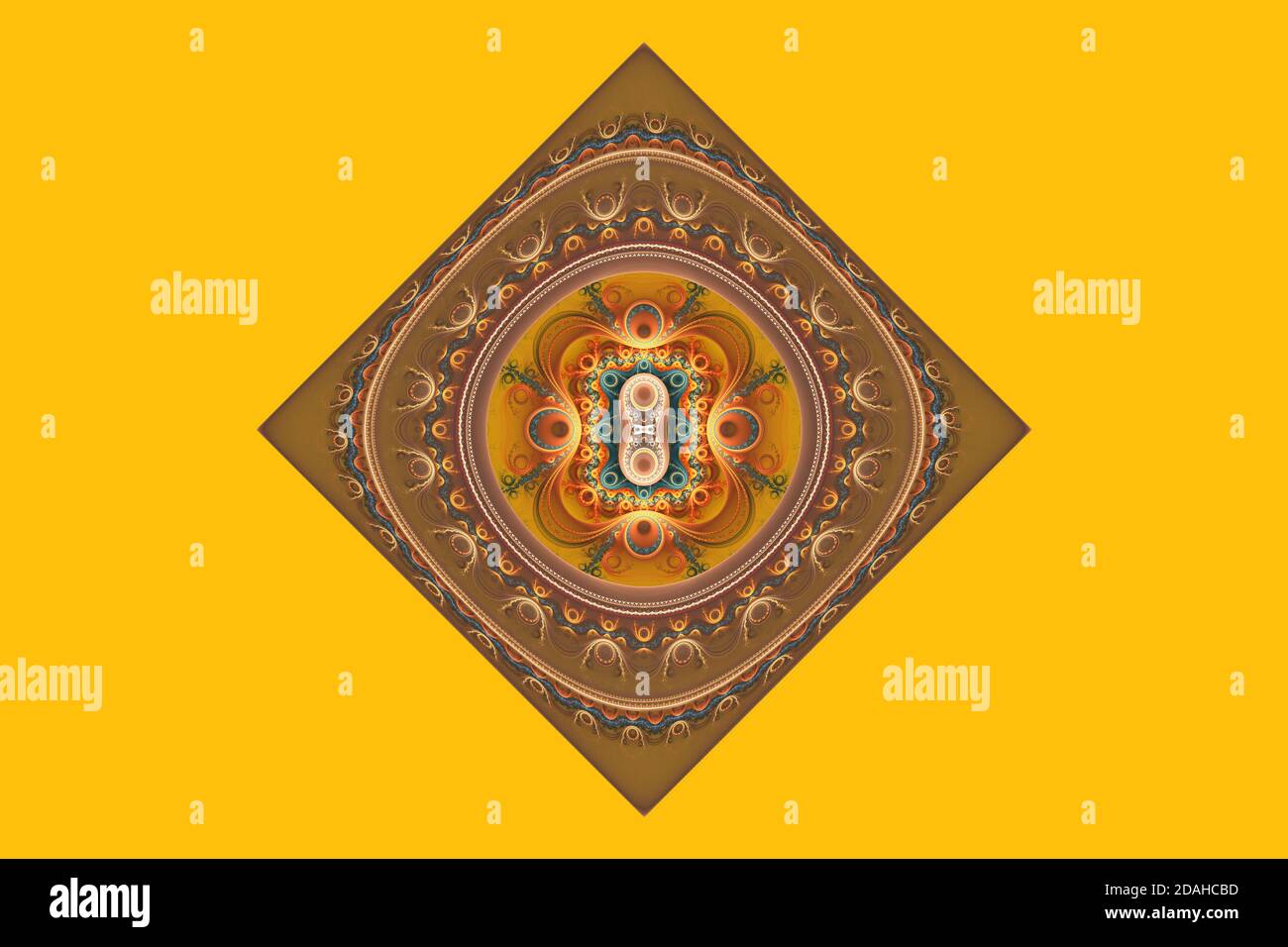 Yellow fractal render wallpaper backdrop cover Stock Photo - Alamy