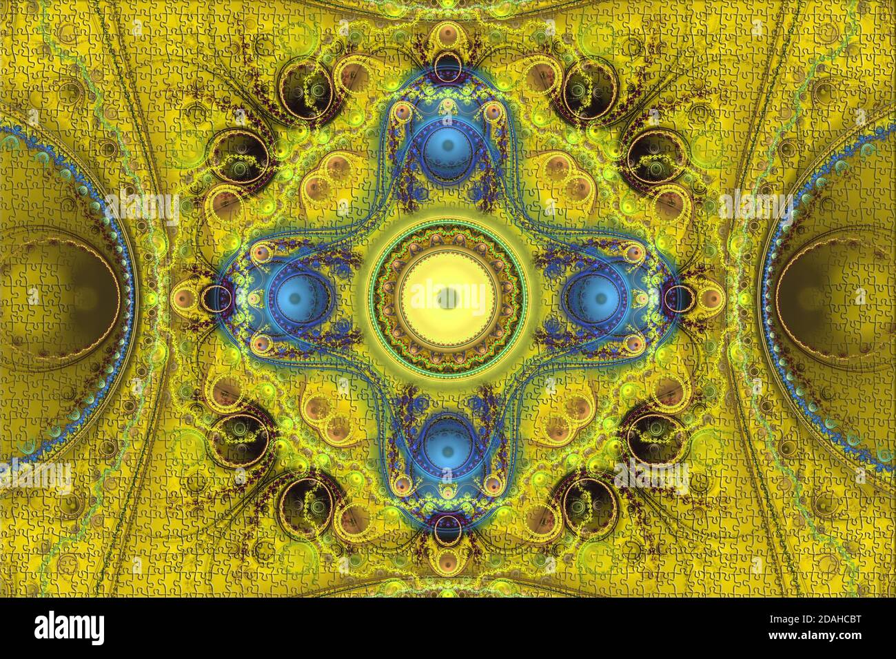 Yellow fractal render wallpaper backdrop cover Stock Photo - Alamy