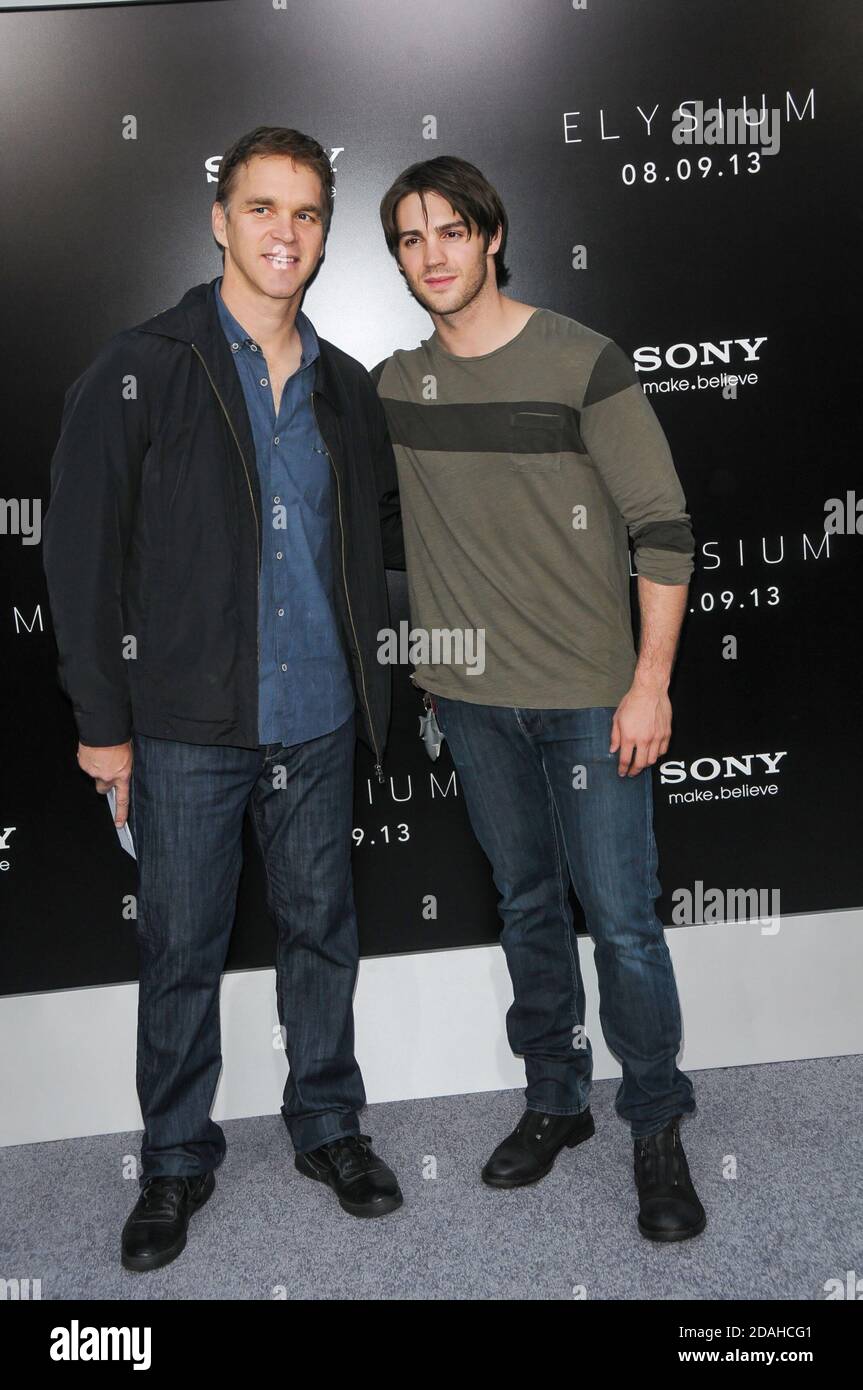 Luc Robitaille, Steven R. McQueen at ELYSIUM Premiere, Regency Village ...