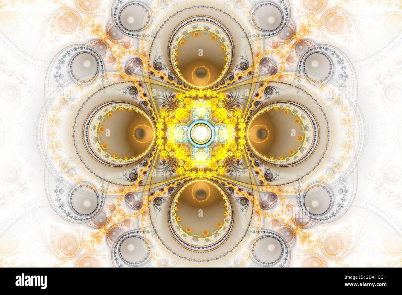 Yellow fractal render wallpaper backdrop cover Stock Photo - Alamy