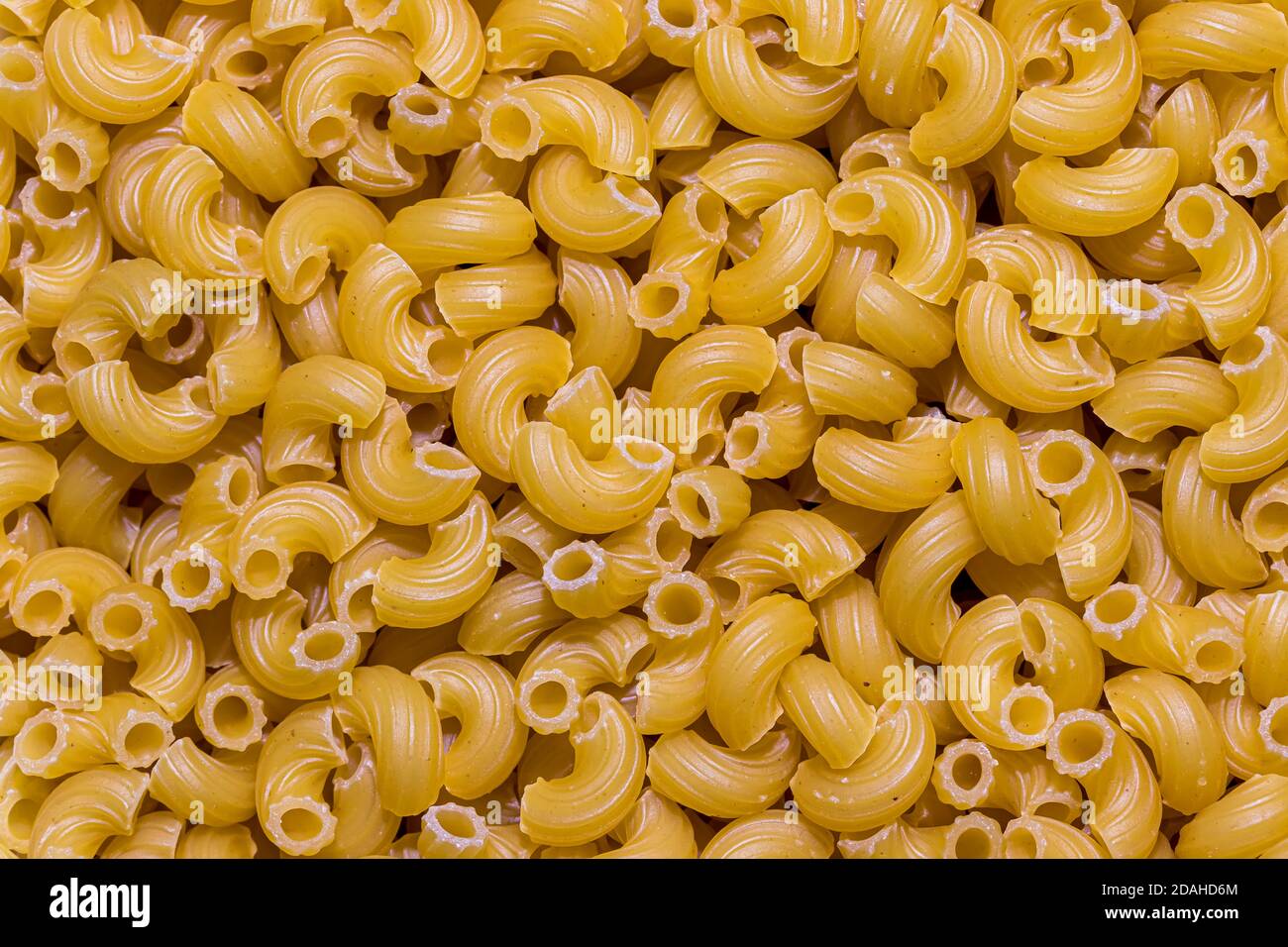 Top view of Italian uncooked chifferi pasta Stock Photo - Alamy
