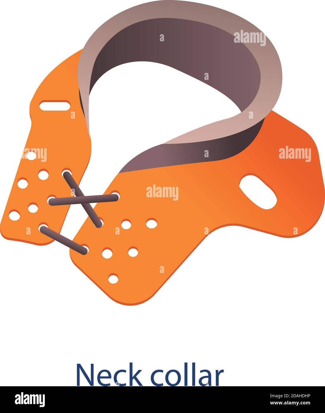 Neck collar icon. Isometric of neck collar vector icon for web design ...