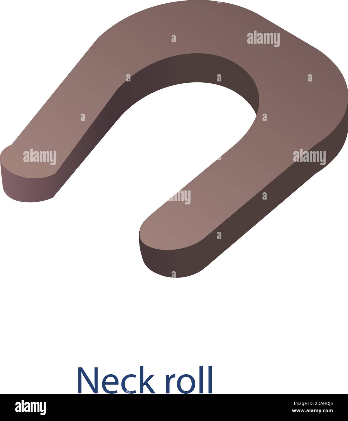 Sport neck roll icon. Isometric of sport neck roll vector icon for web ...