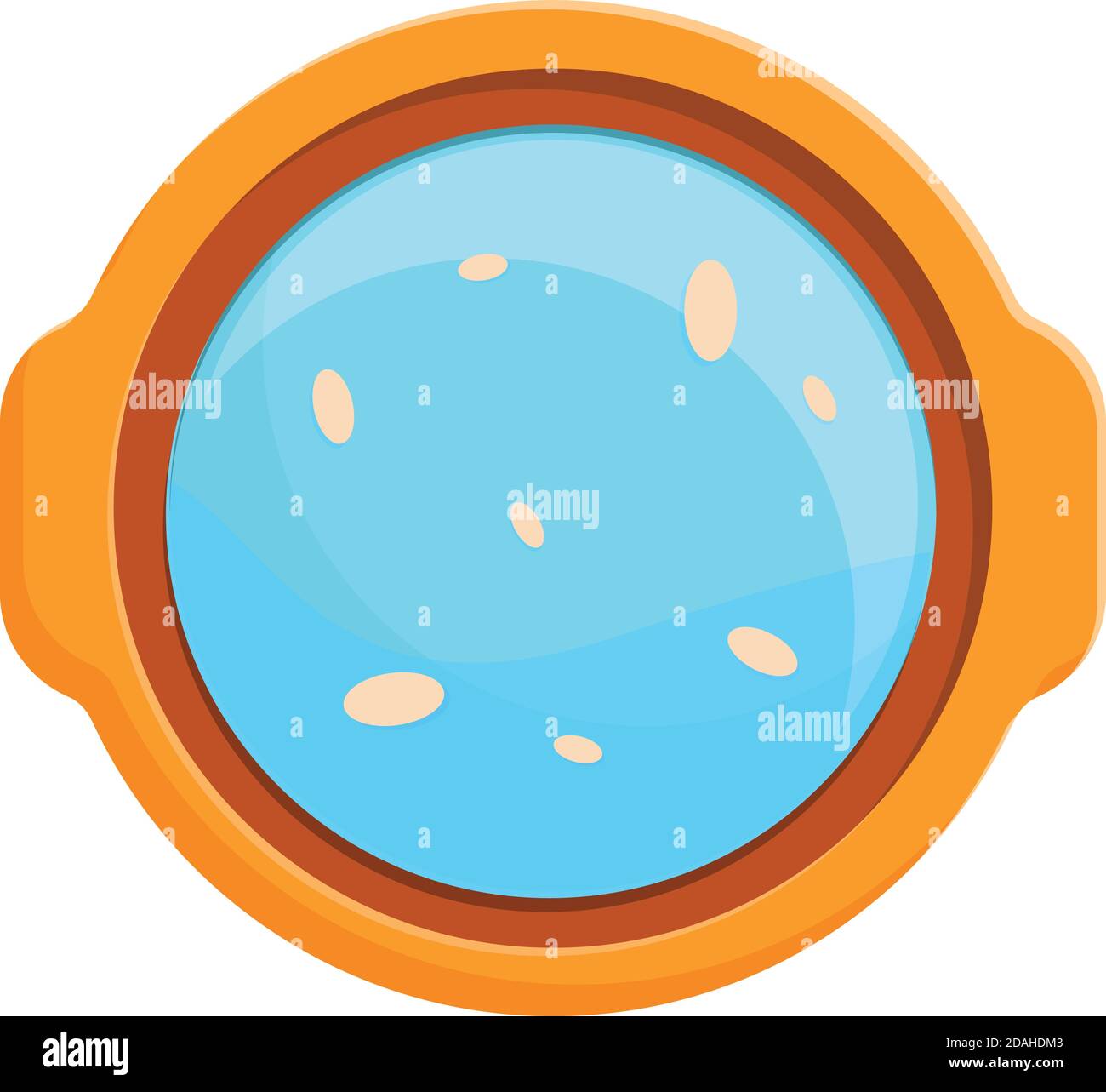 Top view foot bath basin icon. Cartoon of top view foot bath basin ...