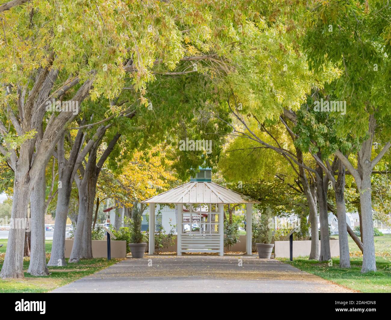 Morning view of the Kiosk in Floyd Lamb Park at Las Vegas, Nevada Stock ...