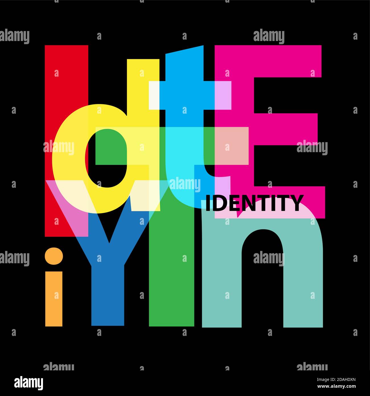 Vector identity. Broken text Stock Vector Image & Art - Alamy