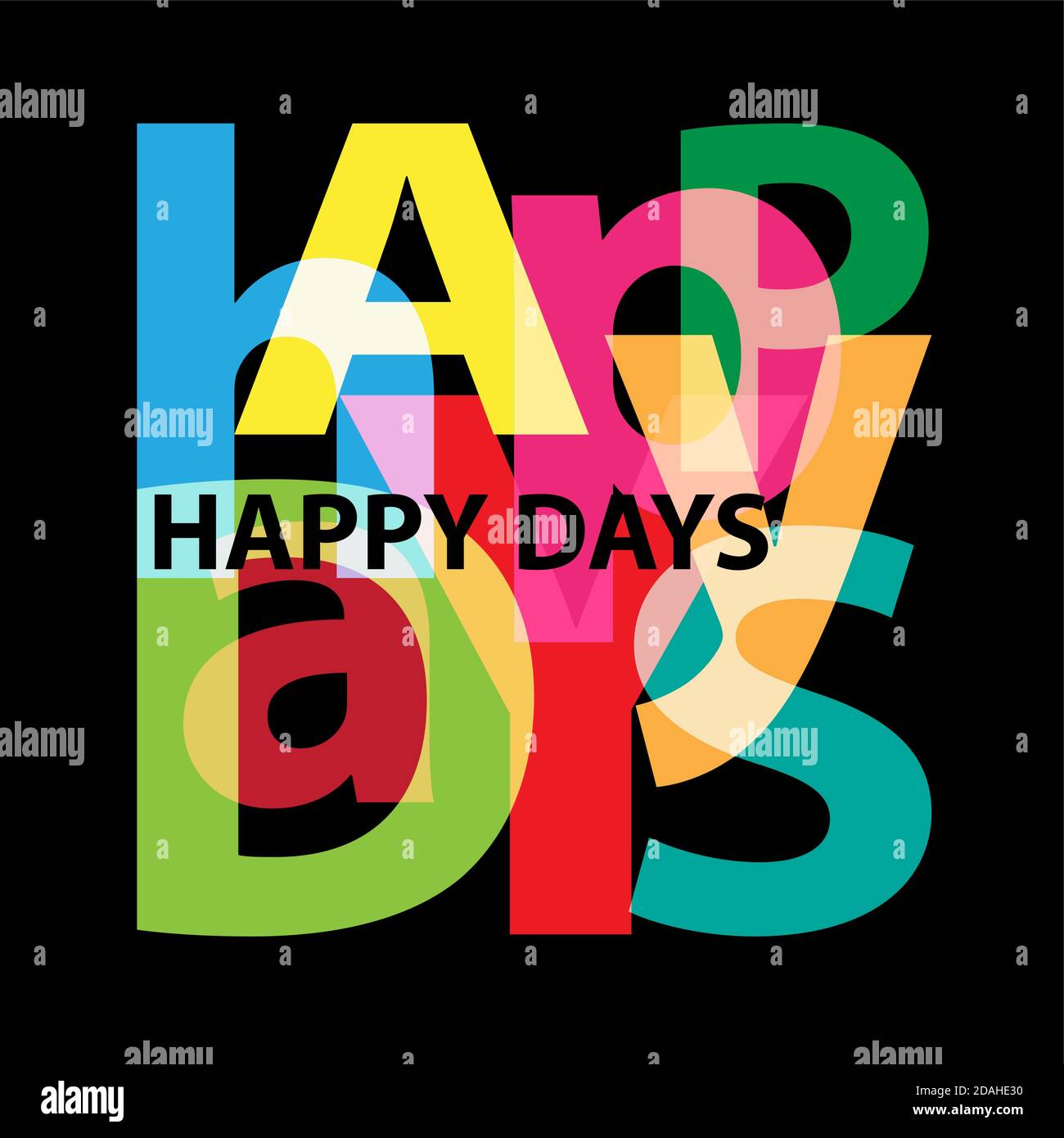 Happy days logo hi-res stock photography and images - Alamy