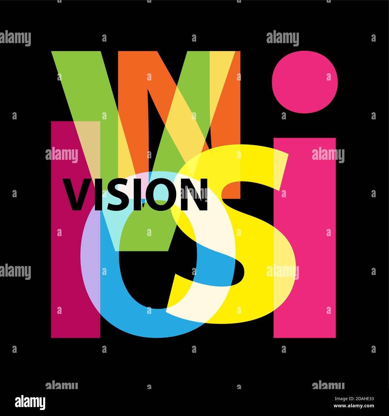 Vector vision. Broken text Stock Vector Image & Art - Alamy