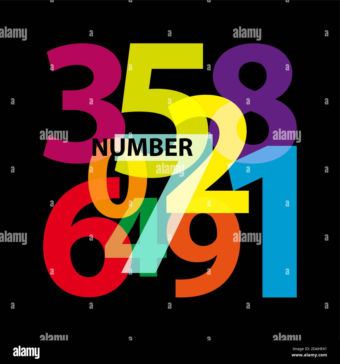 Vector numbers. Broken text Stock Vector Image & Art - Alamy