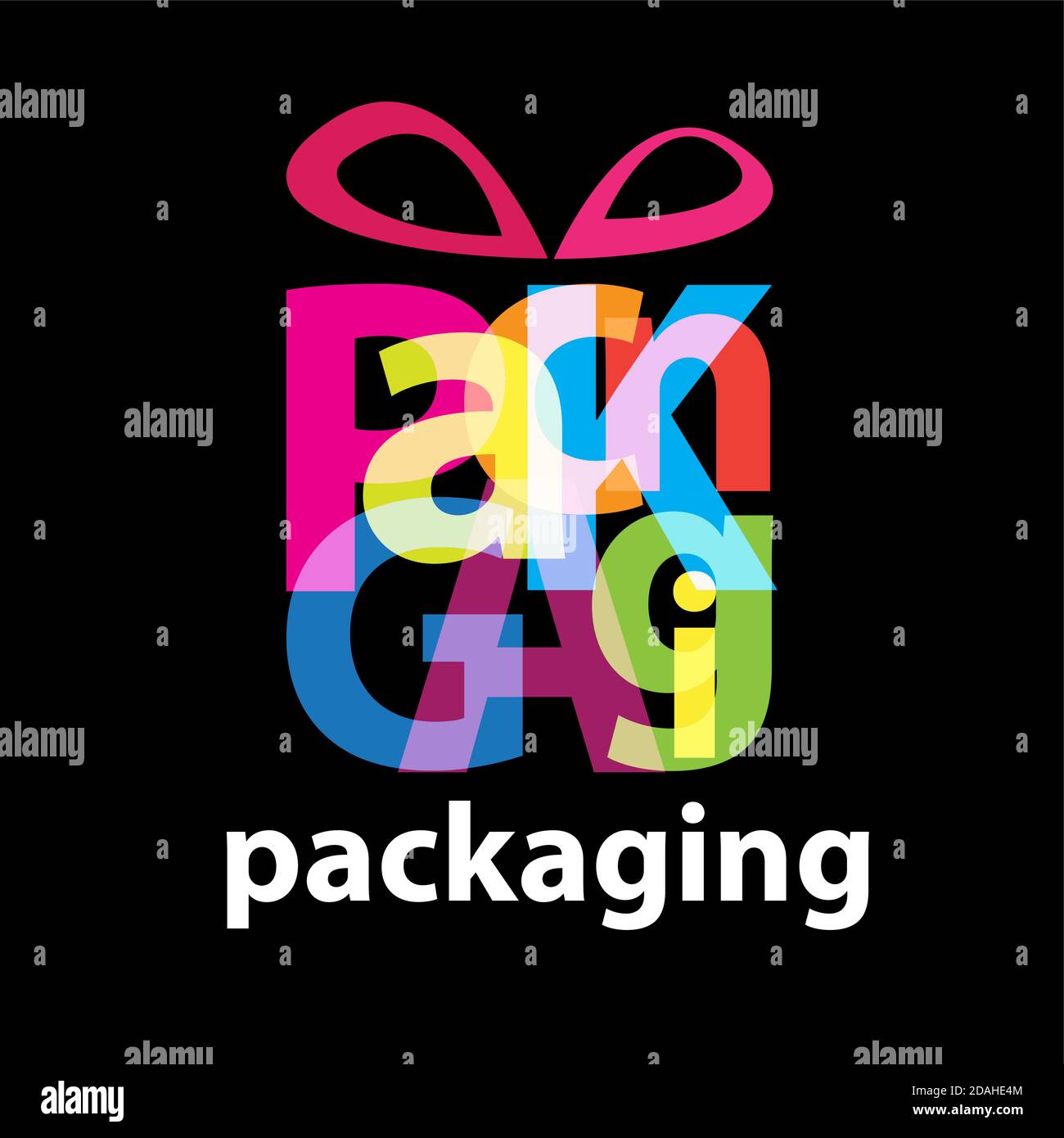 Vector packaging. Broken text Stock Vector Image & Art - Alamy