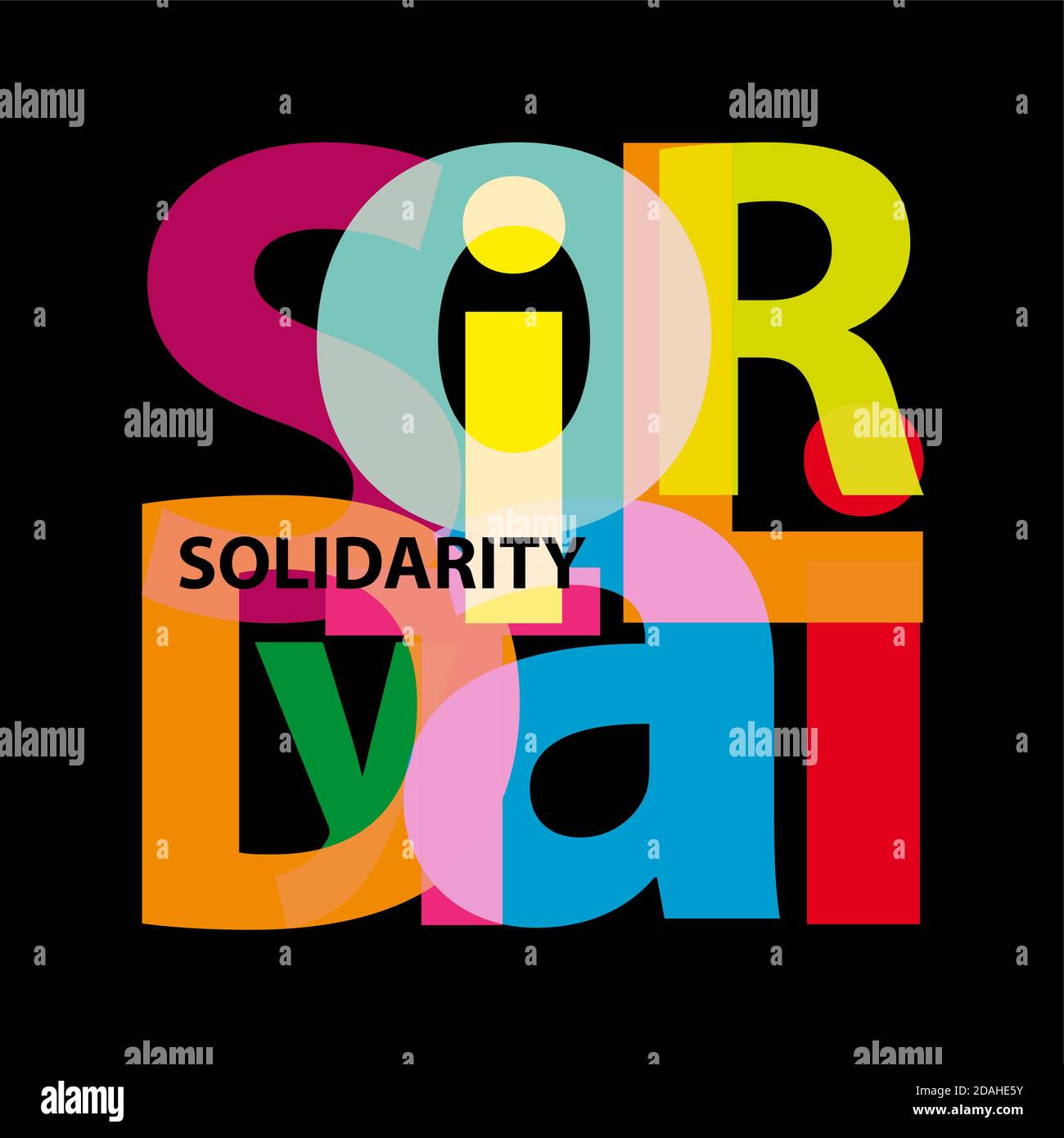 Solidarity poster Stock Vector Images - Alamy