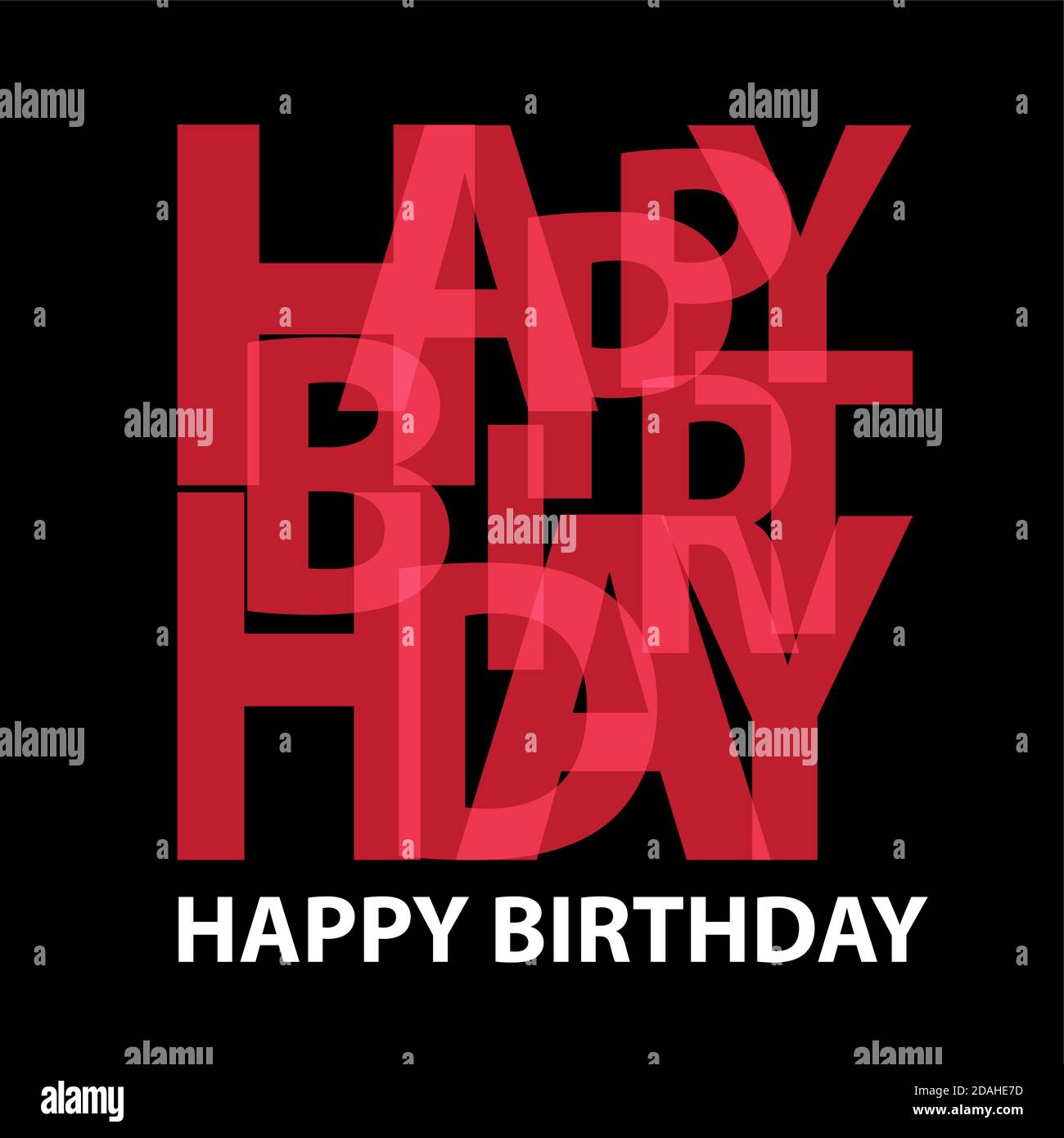 Vector happy birthday. Broken text Stock Vector Image & Art - Alamy