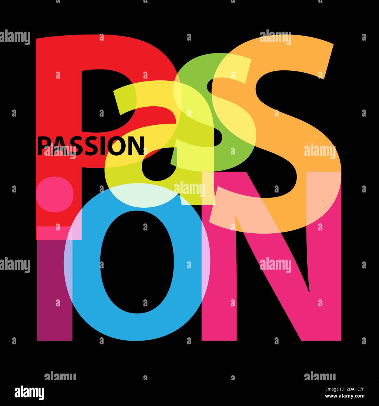 Vector Passion. Broken text Stock Vector Image & Art - Alamy