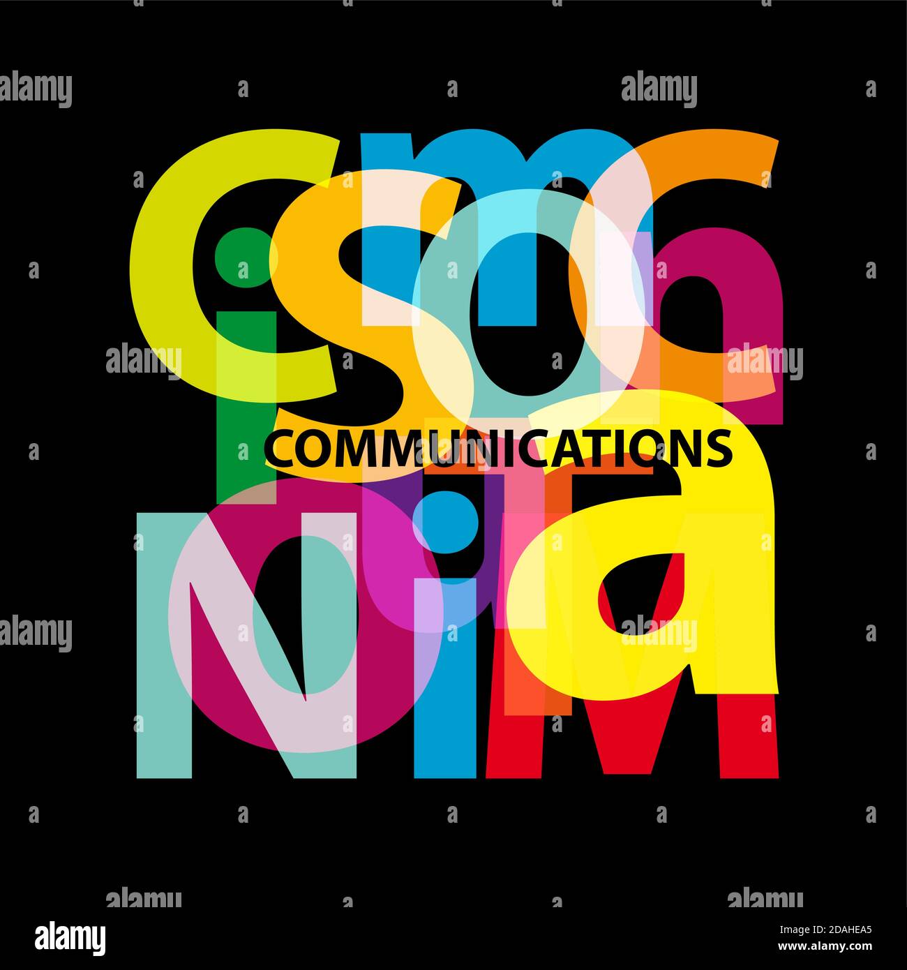 Vector communications. Broken text Stock Vector Image & Art - Alamy