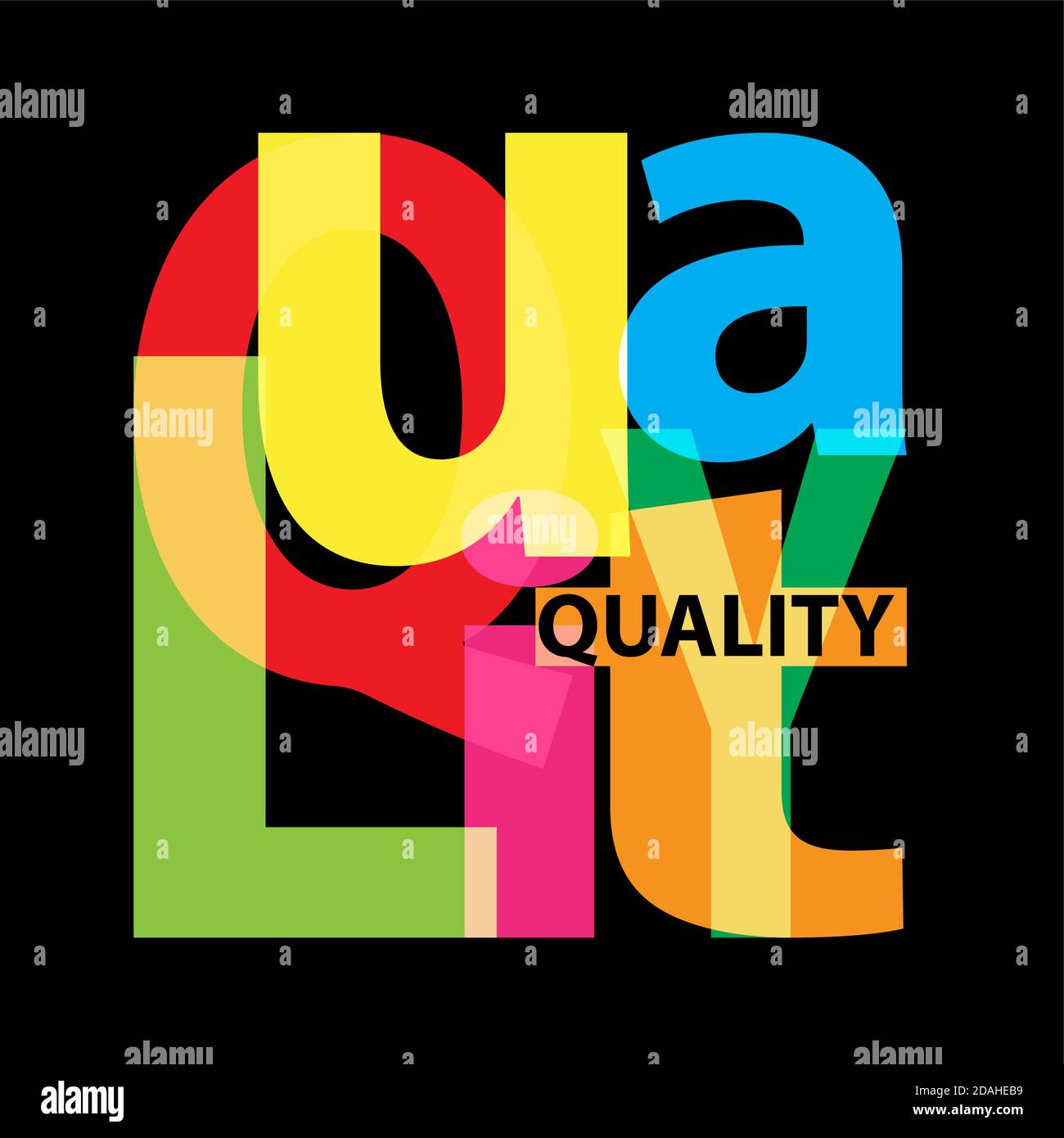 Vector Quality. Broken text Stock Vector Image & Art - Alamy