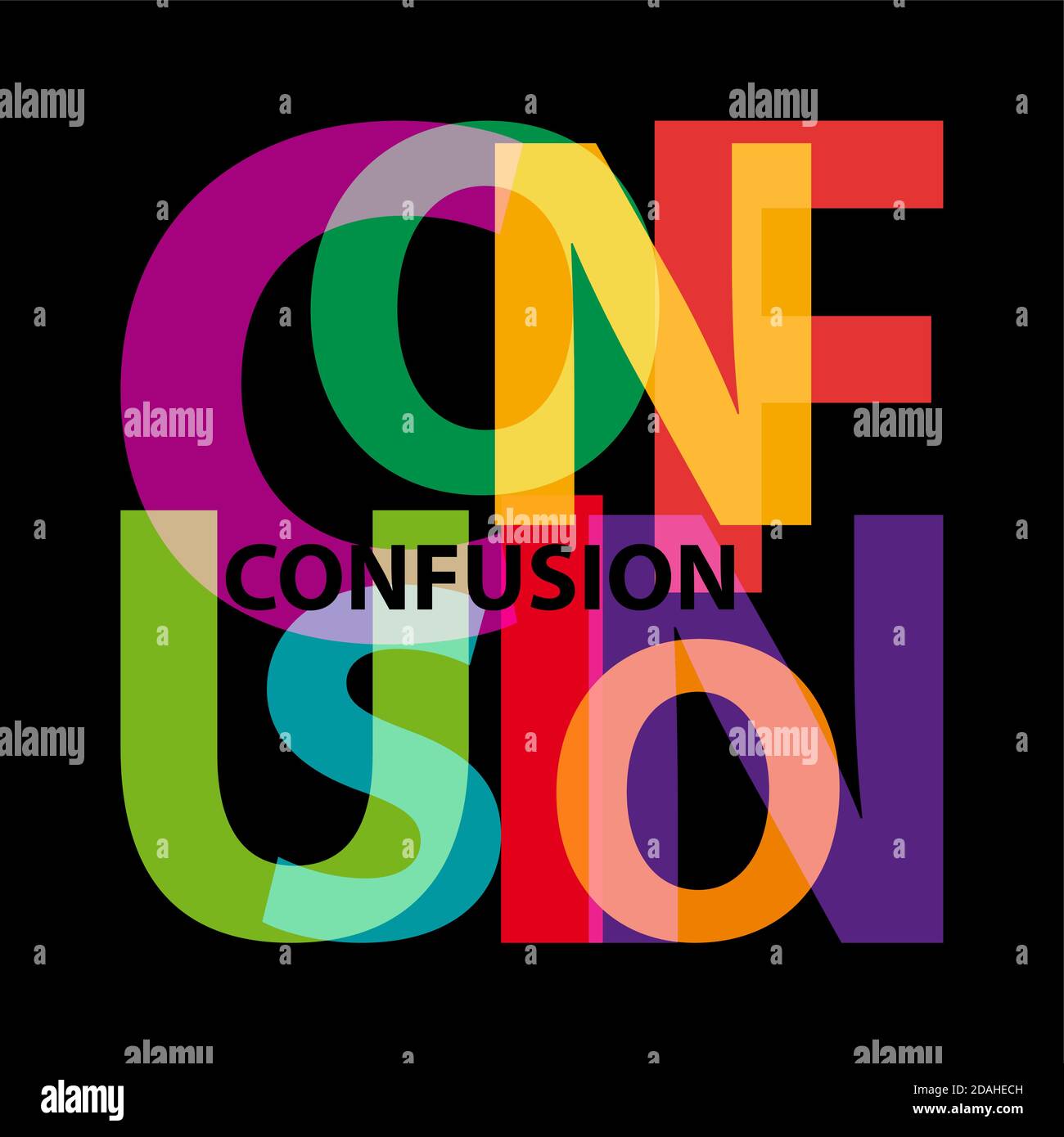 Vector confusion. Broken text Stock Vector Image & Art - Alamy
