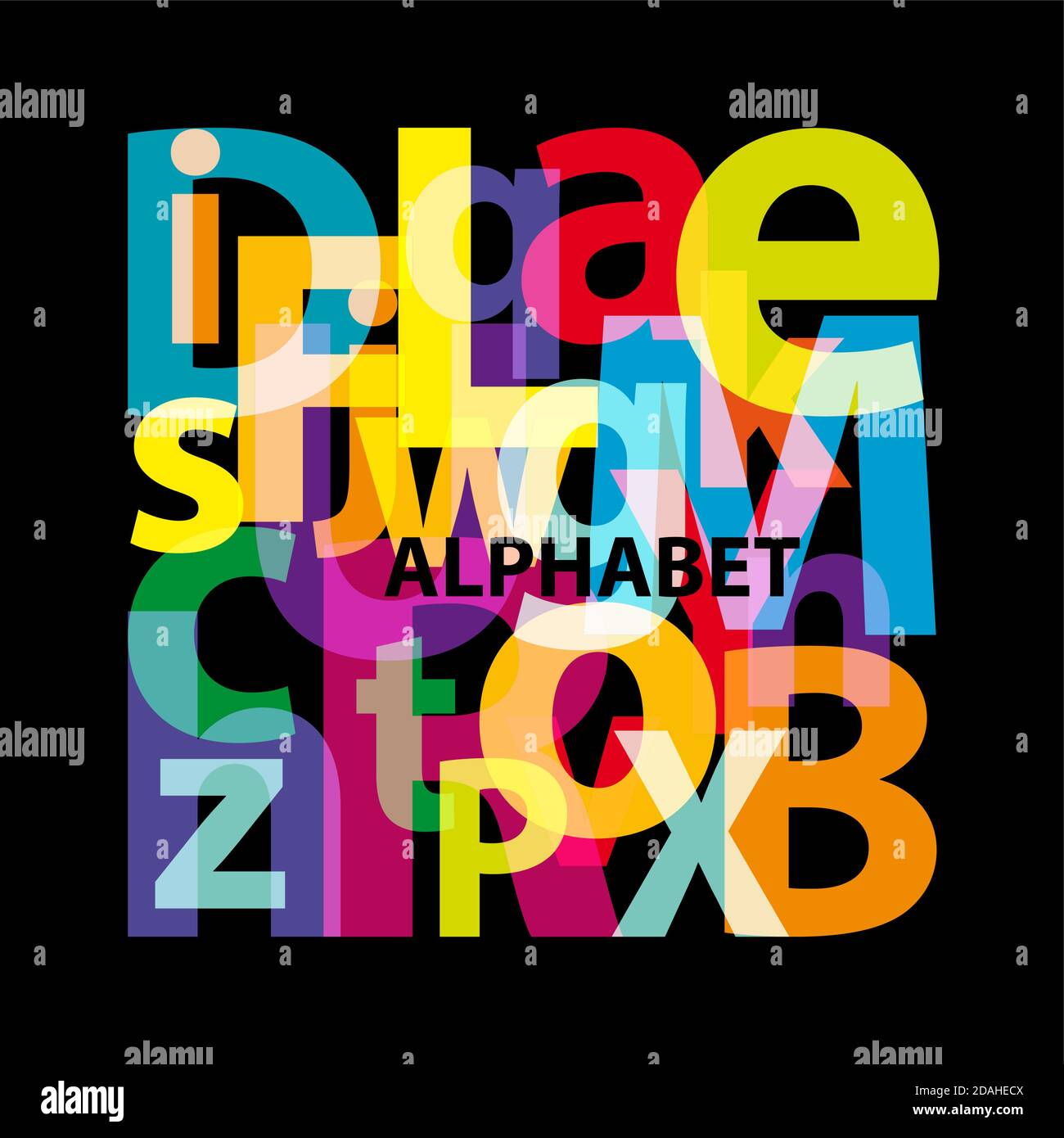 Vector alphabet. Broken text Stock Vector Image & Art - Alamy