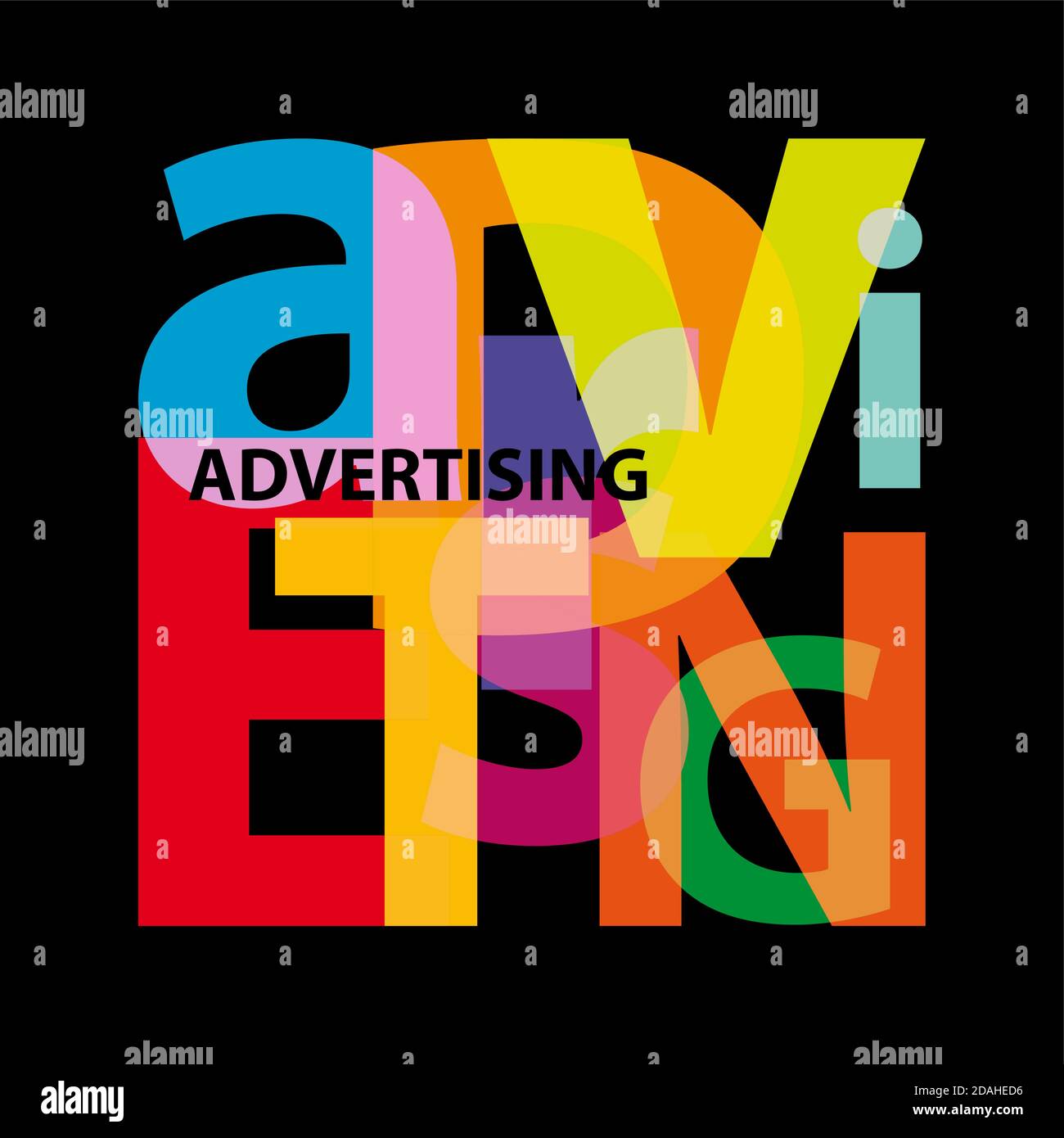 Vector advertising. Broken text Stock Vector Image & Art - Alamy