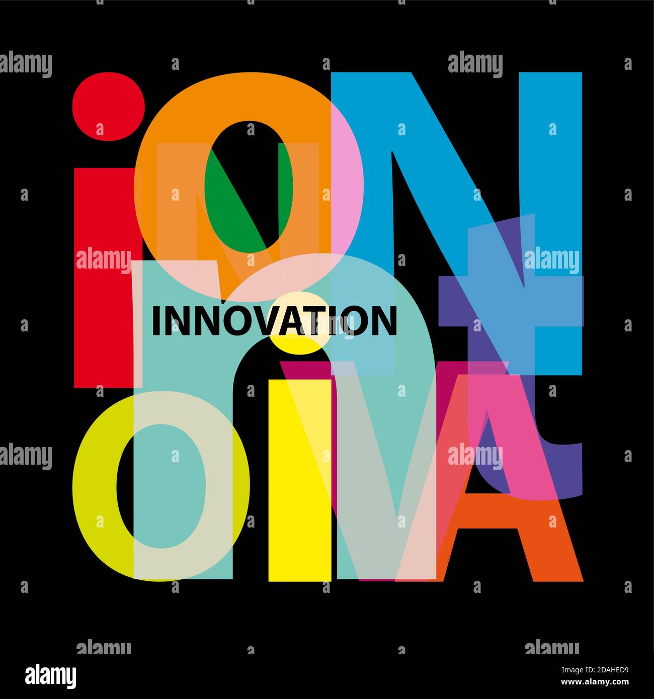 Vector Innovation. Broken text Stock Vector Image & Art - Alamy