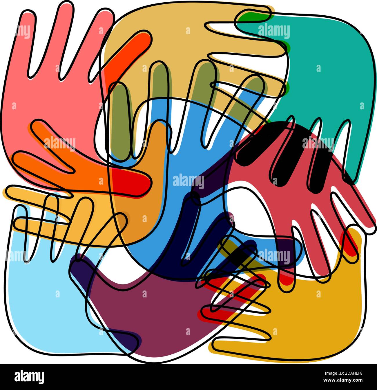 Vector sign teamwork, hands crossed Stock Vector Image & Art - Alamy