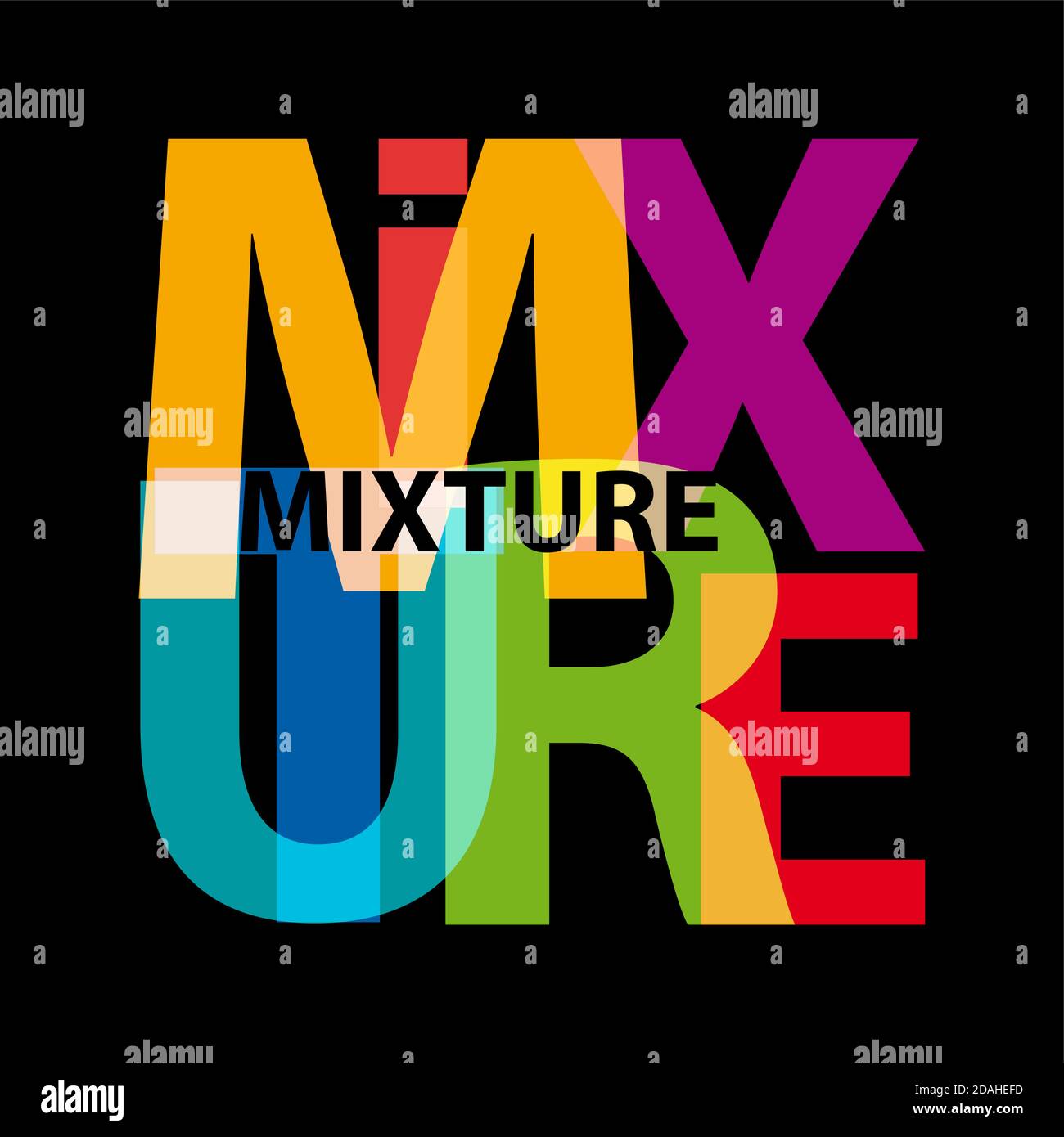 Vector mixture. Broken text Stock Vector Image & Art - Alamy