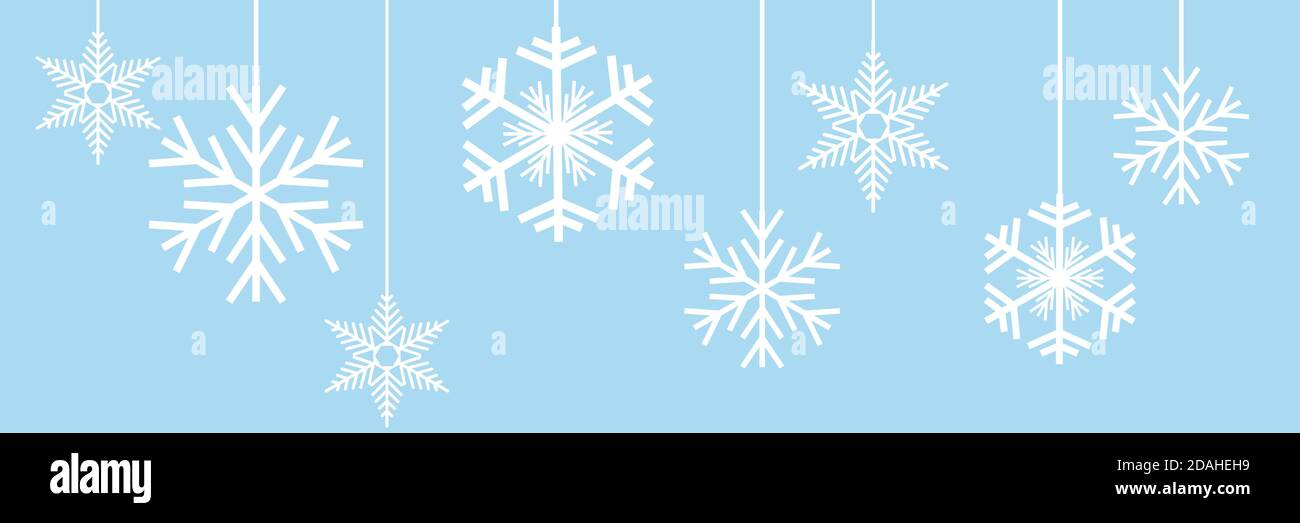 Vector banner, blue winter background with ice and snow Stock Vector ...