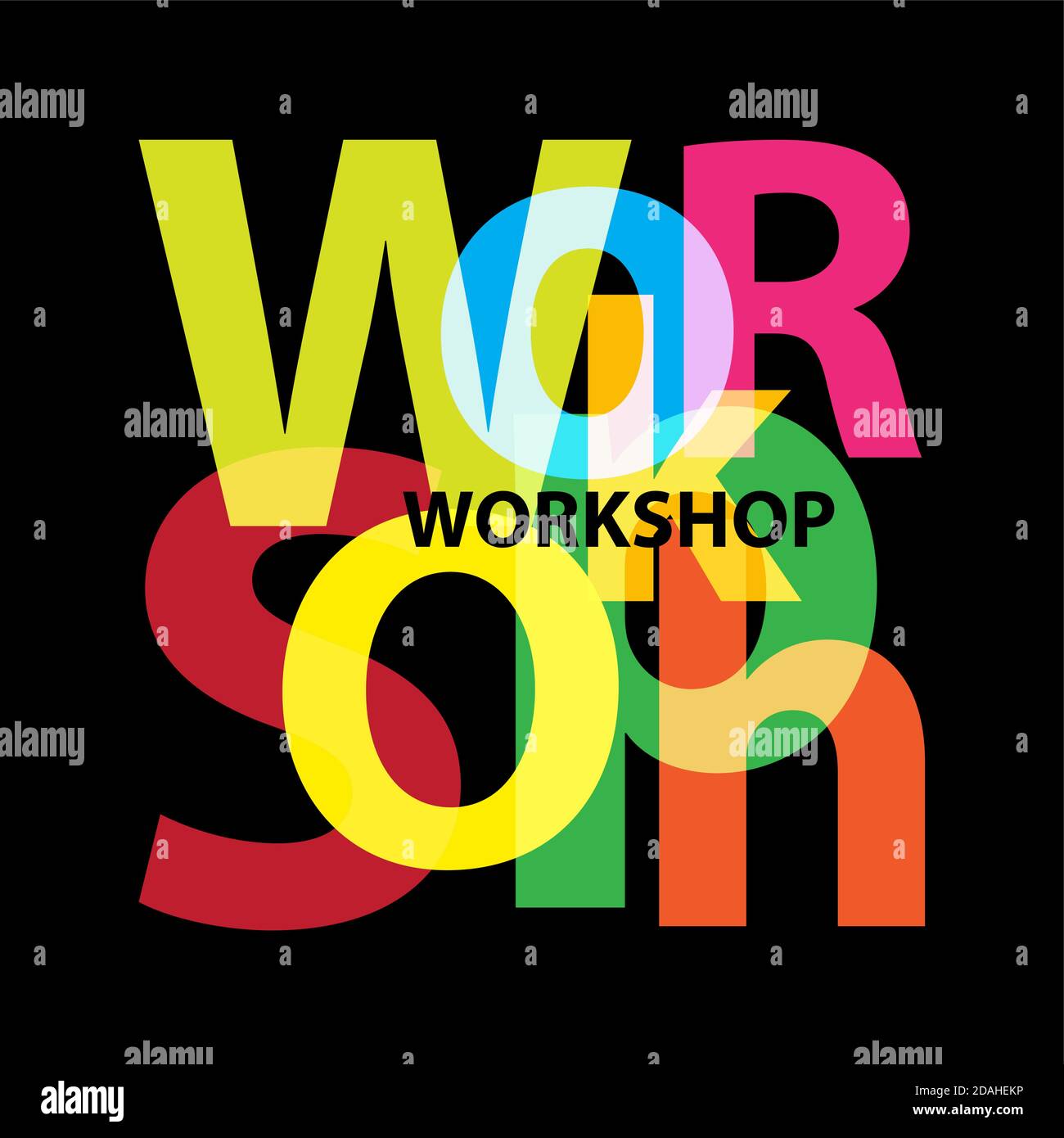 Vector workshop. Broken text Stock Vector Image & Art - Alamy