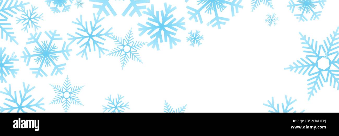 Vector banner, blue winter background with ice and snow Stock Vector ...