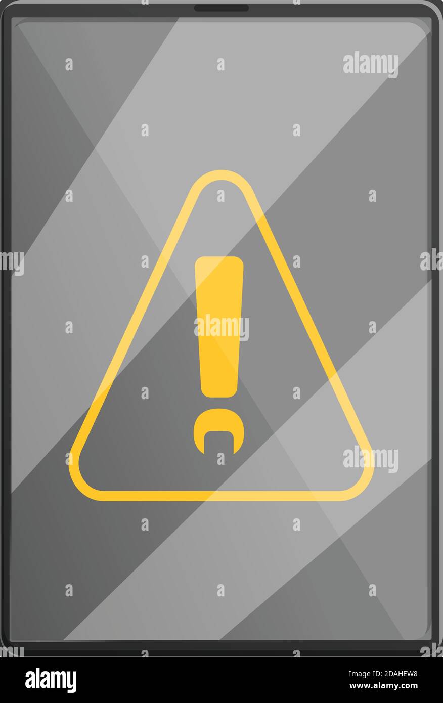 Broken tablet icon. Cartoon of broken tablet vector icon for web design ...