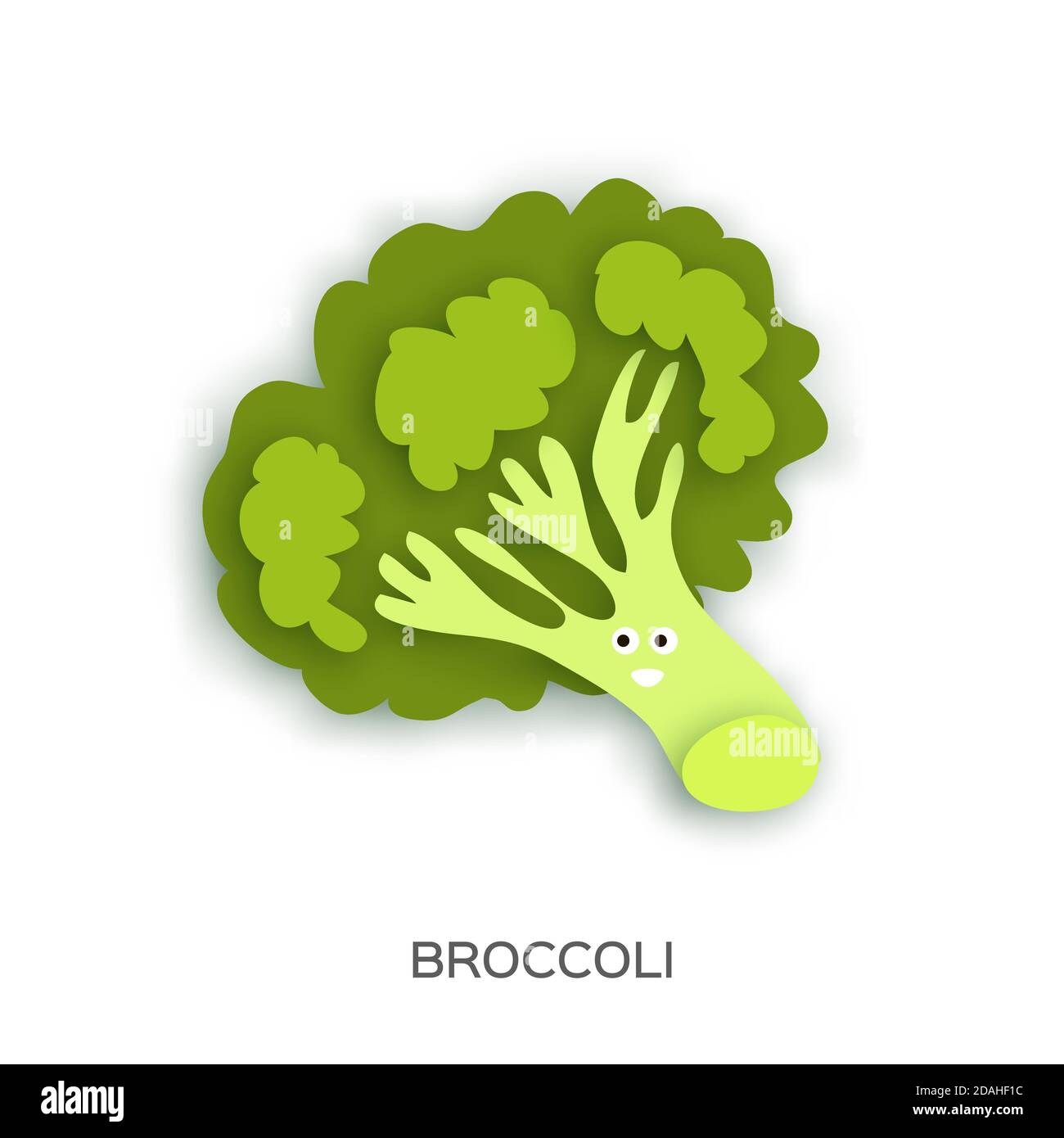 Brocoli food cutout Stock Vector Images - Alamy