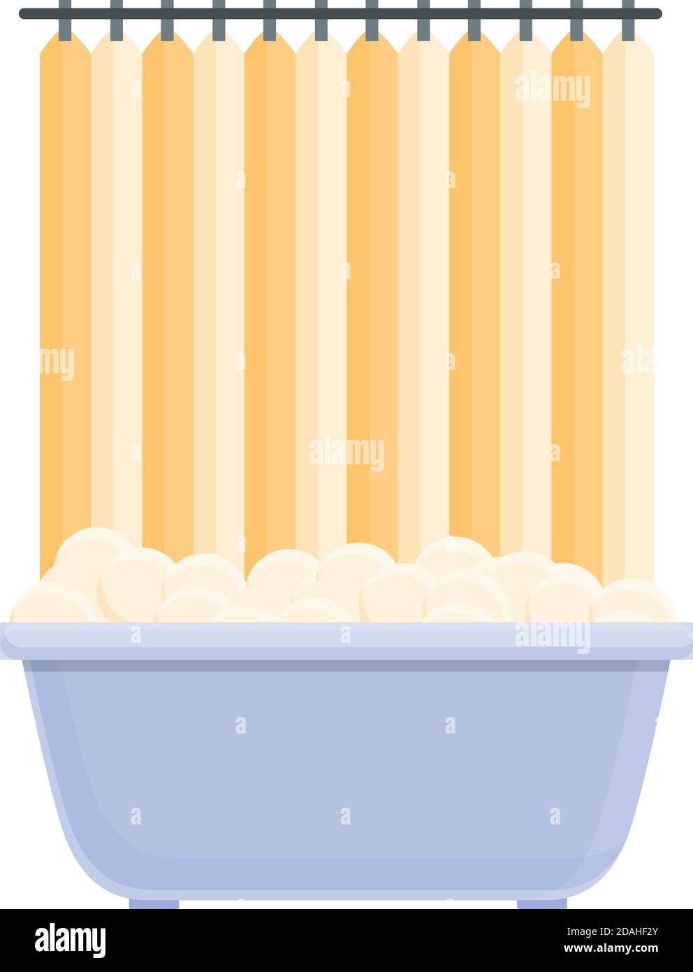 Shower curtain indoor icon. Cartoon of shower curtain indoor vector ...