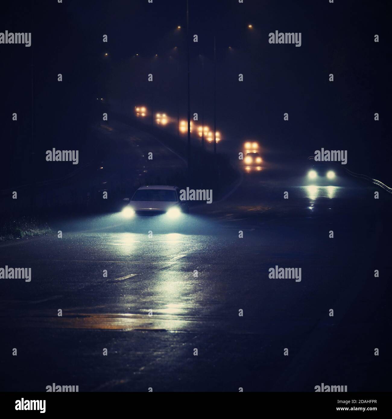 Car fog accident hi-res stock photography and images - Alamy