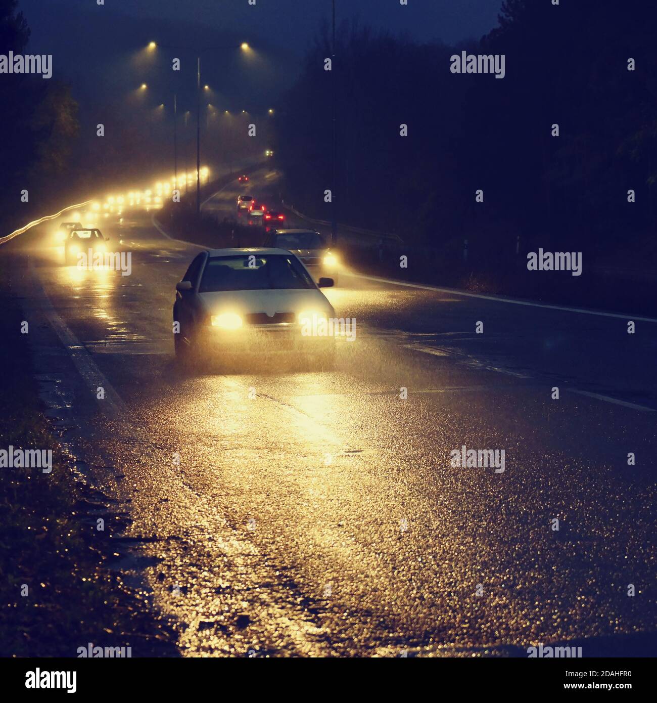 Car fog accident hi-res stock photography and images - Alamy