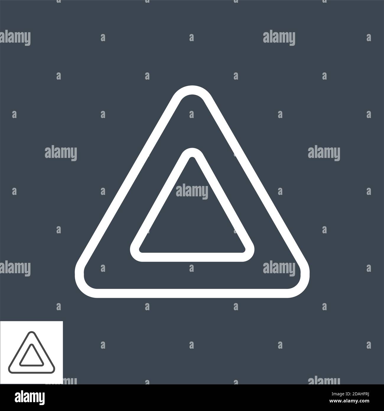 Triangle Thin Line Vector Icon Stock Vector Image & Art - Alamy