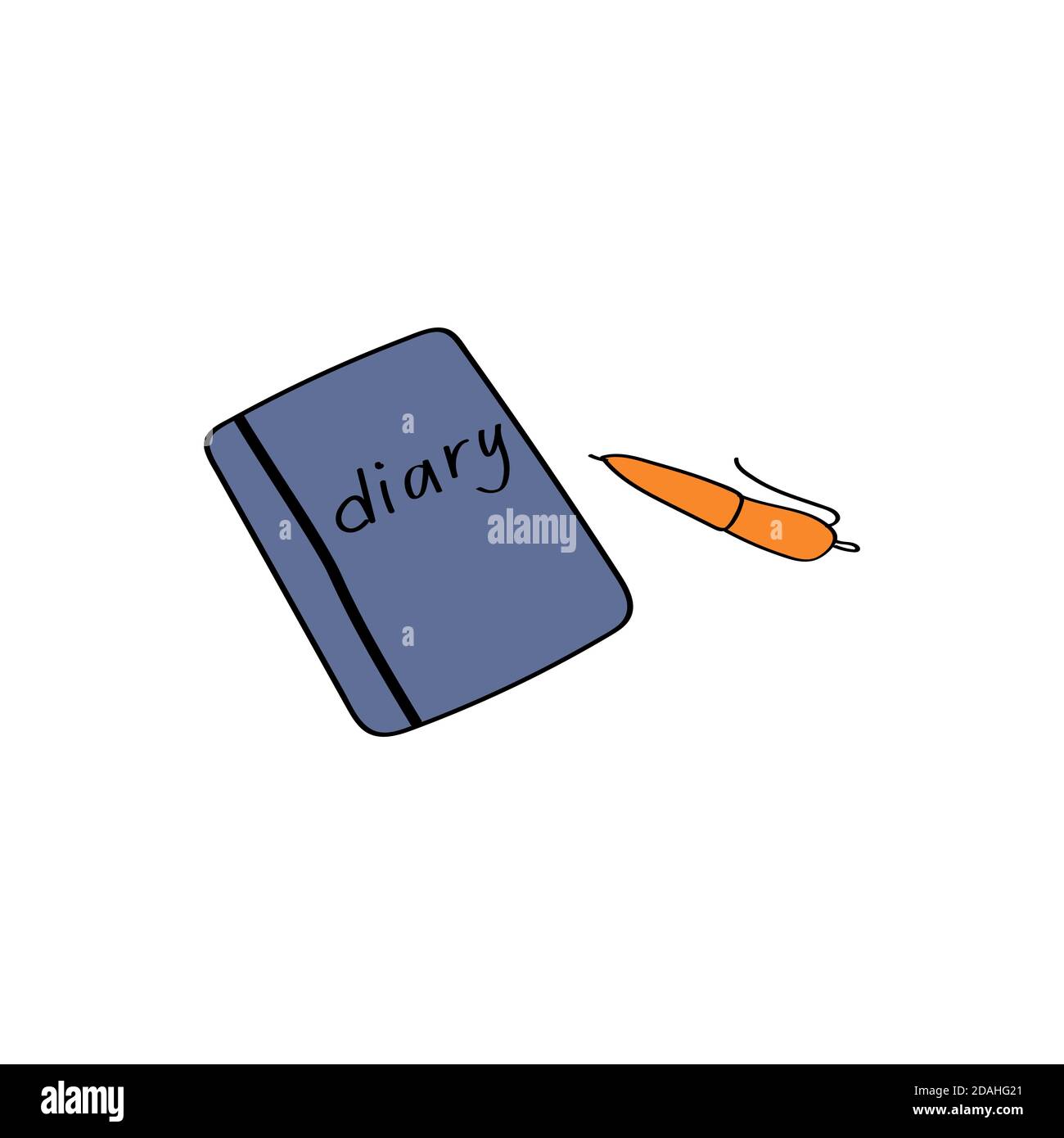 Personal diary. Personal notebook. Cute doodle vector illustration ...