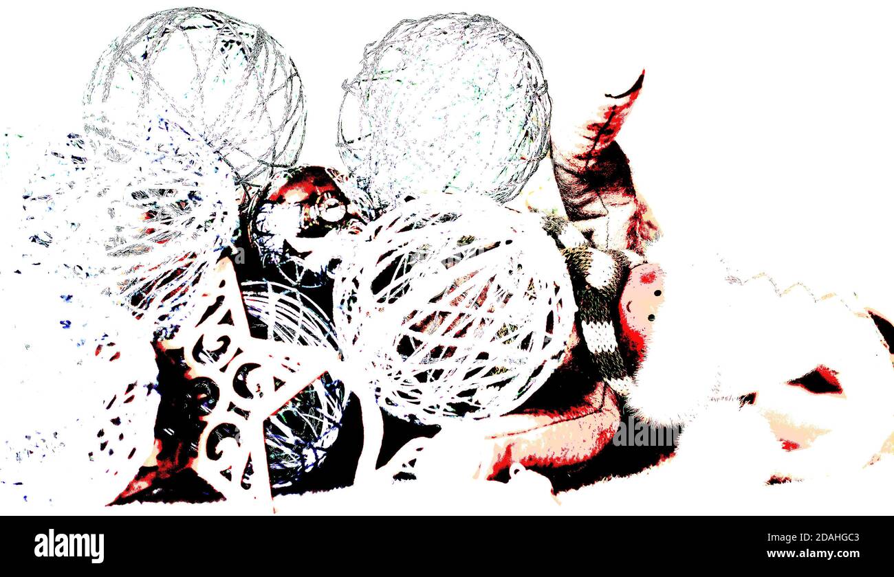 Christmas market tree decorations Cut Out Stock Images & Pictures - Alamy