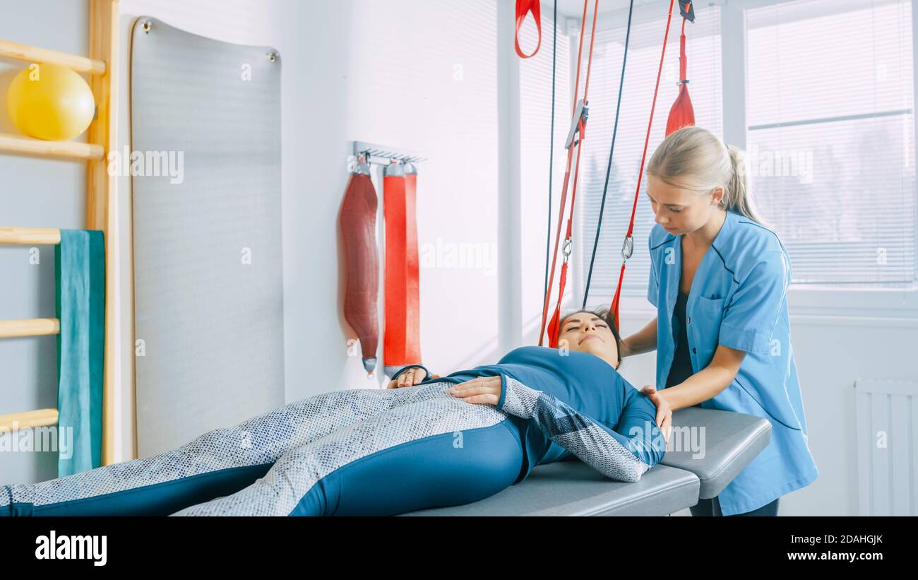 Woman undergoing physiotherapy on hi-res stock photography and images ...