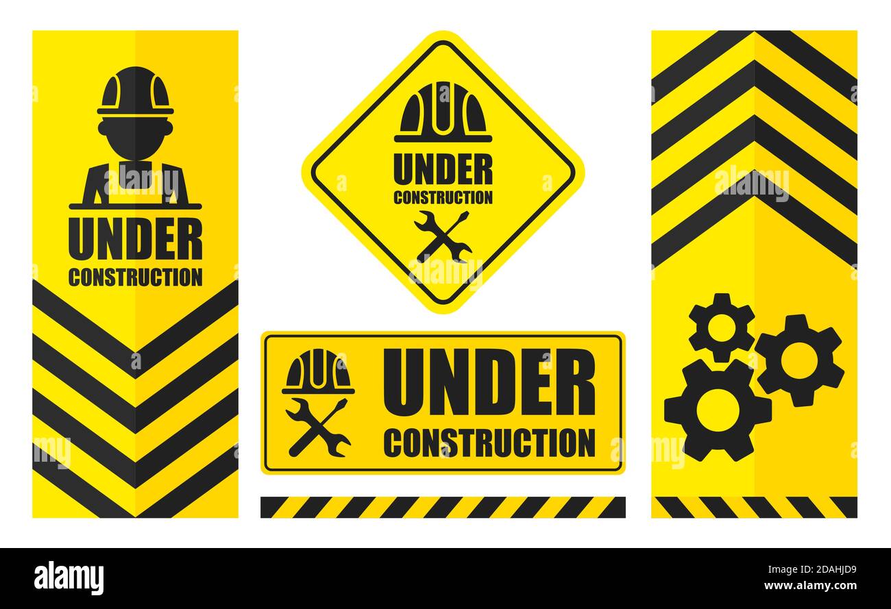 Under Construction Sign Vector