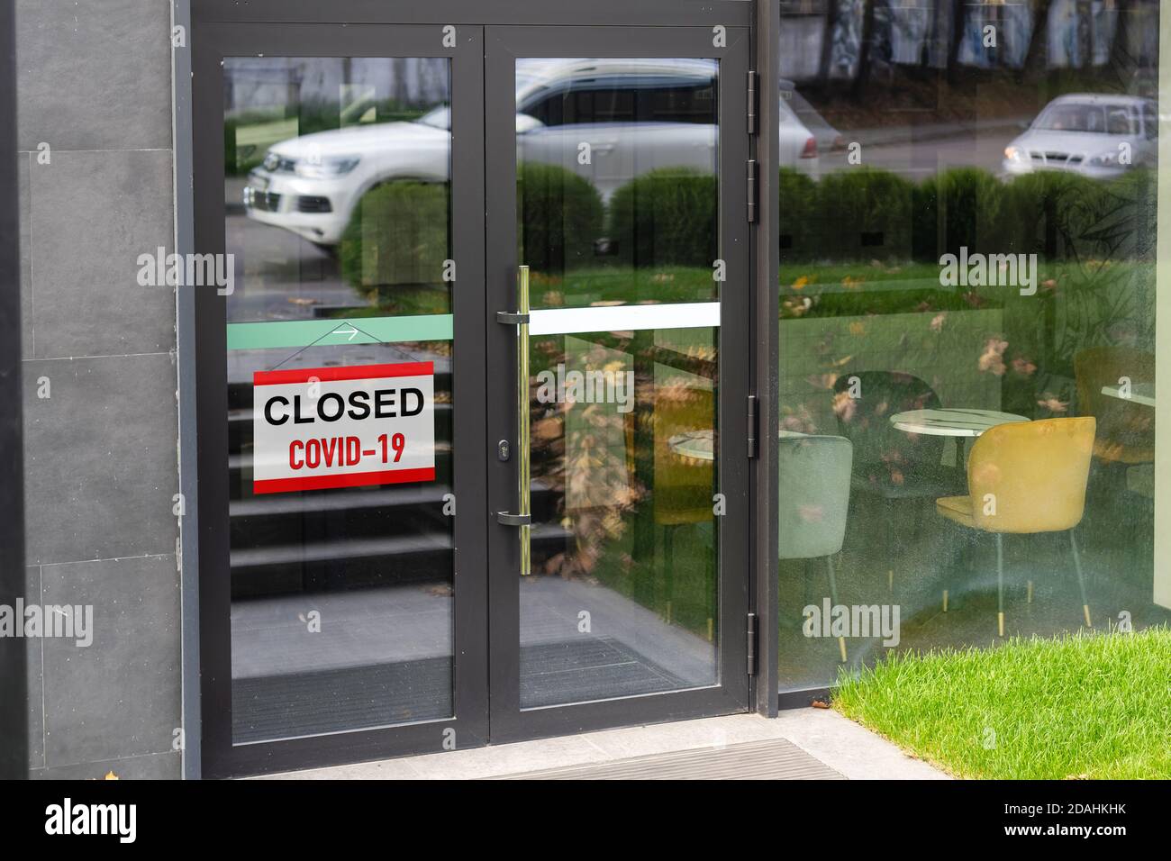 Business office or store shop is closed, bankrupt business due to the ...