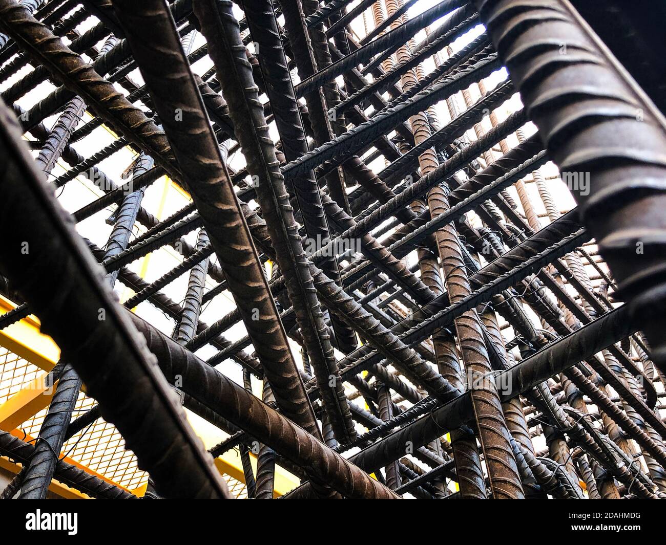 Metal framework of concrete monolithic structure.Reinforcement of ...