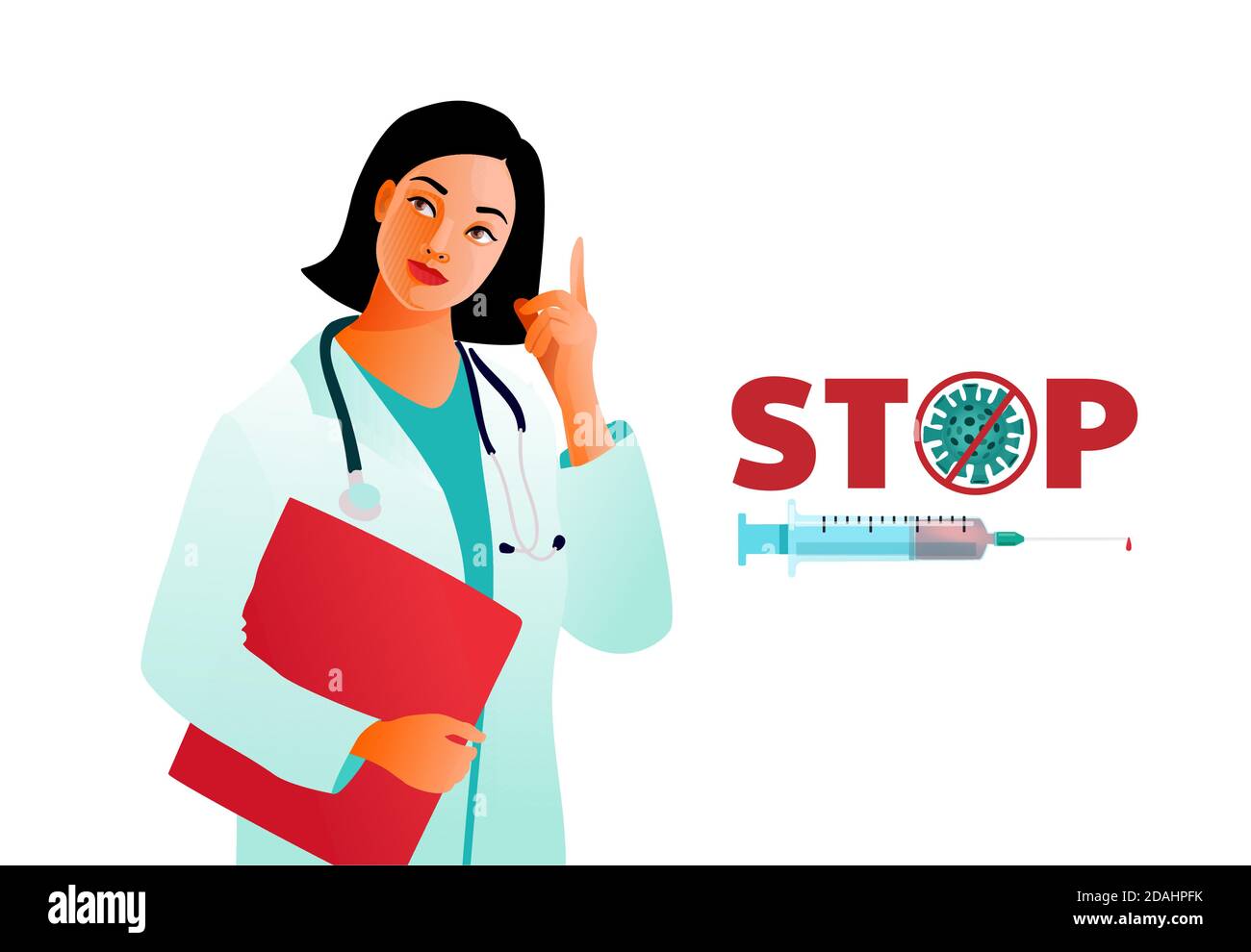Stop virus sign injection Cut Out Stock Images & Pictures - Alamy