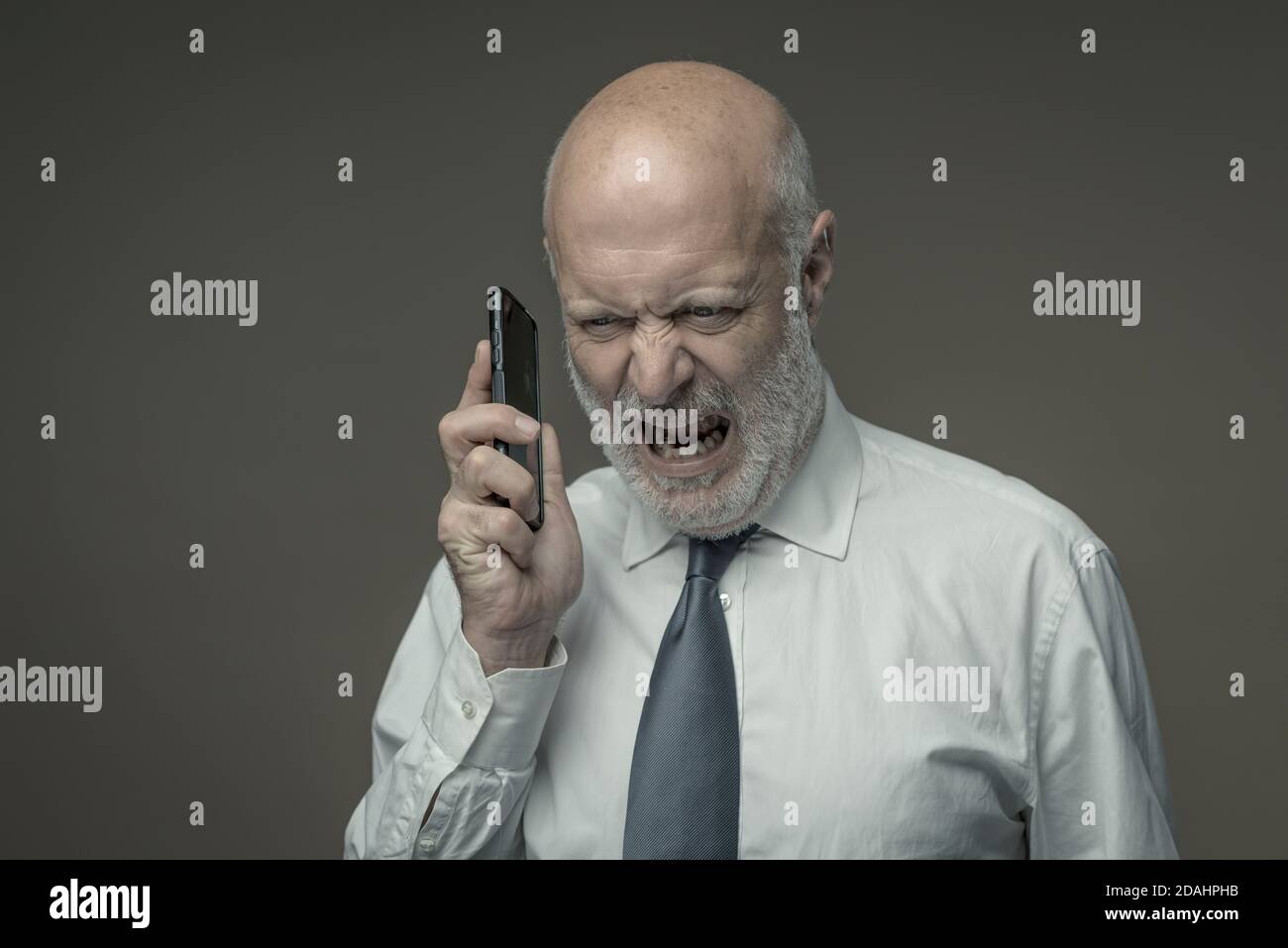 Angry customer on salesman hi-res stock photography and images - Alamy