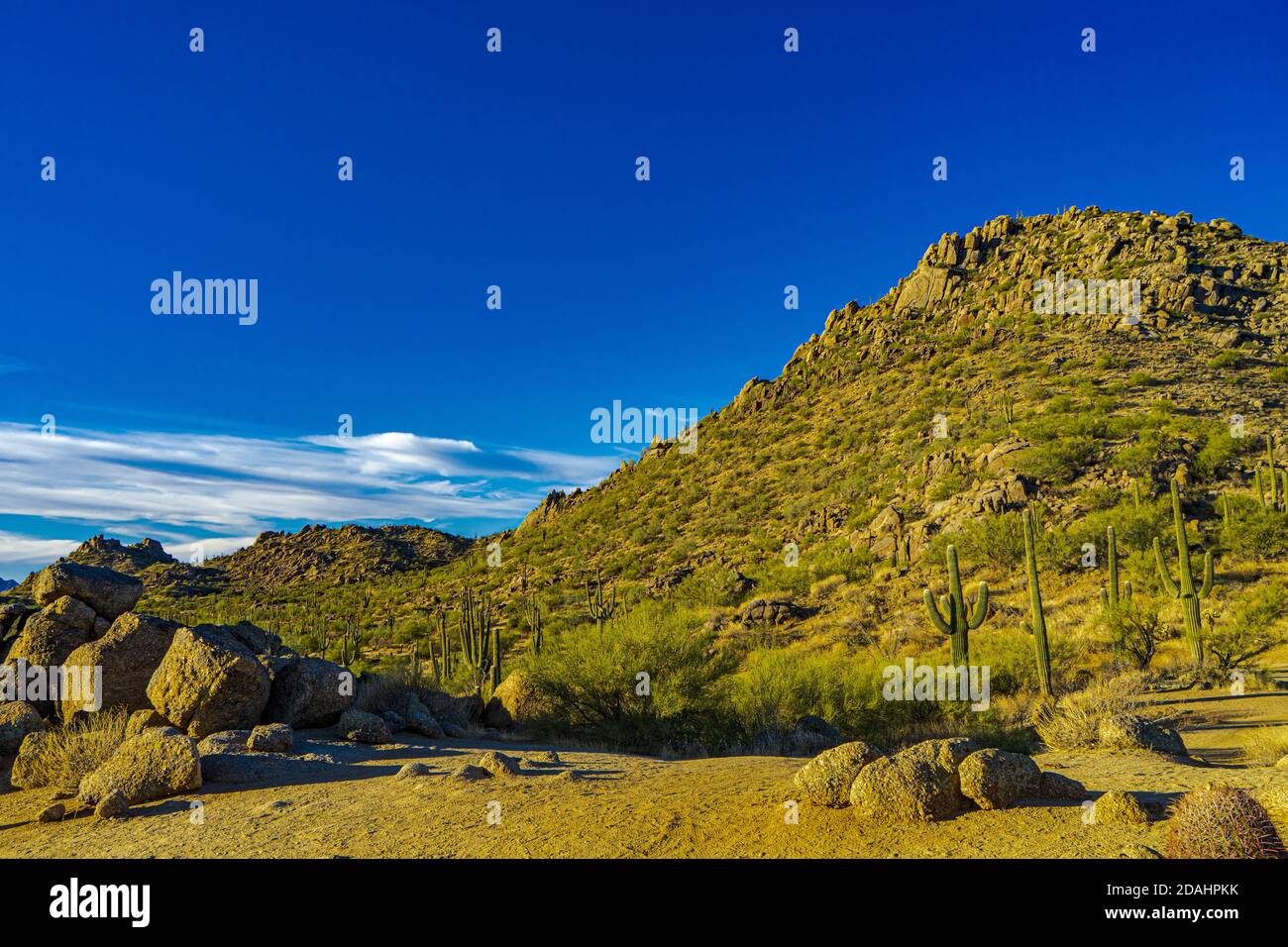 Landscape view of the mount Arizona with a clear blue sky background ...