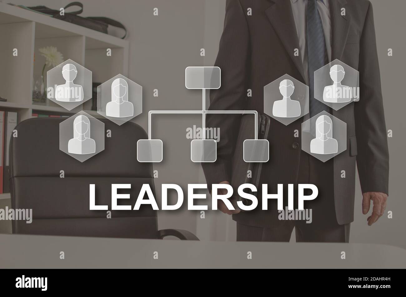 Leadership concept illustrated by a picture on background Stock Photo ...
