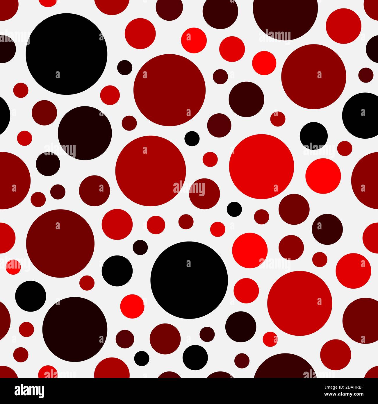 Red geometric rounds polka dot on white background seamless pattern ...