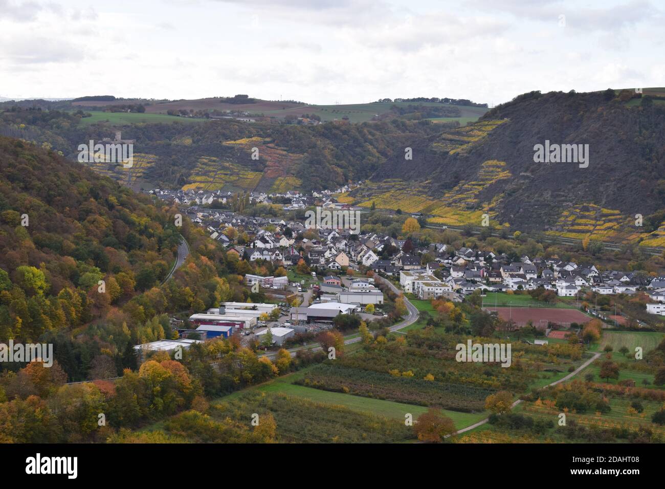 view into Mosel valley from Blumslay to Dieblich Stock Photo - Alamy