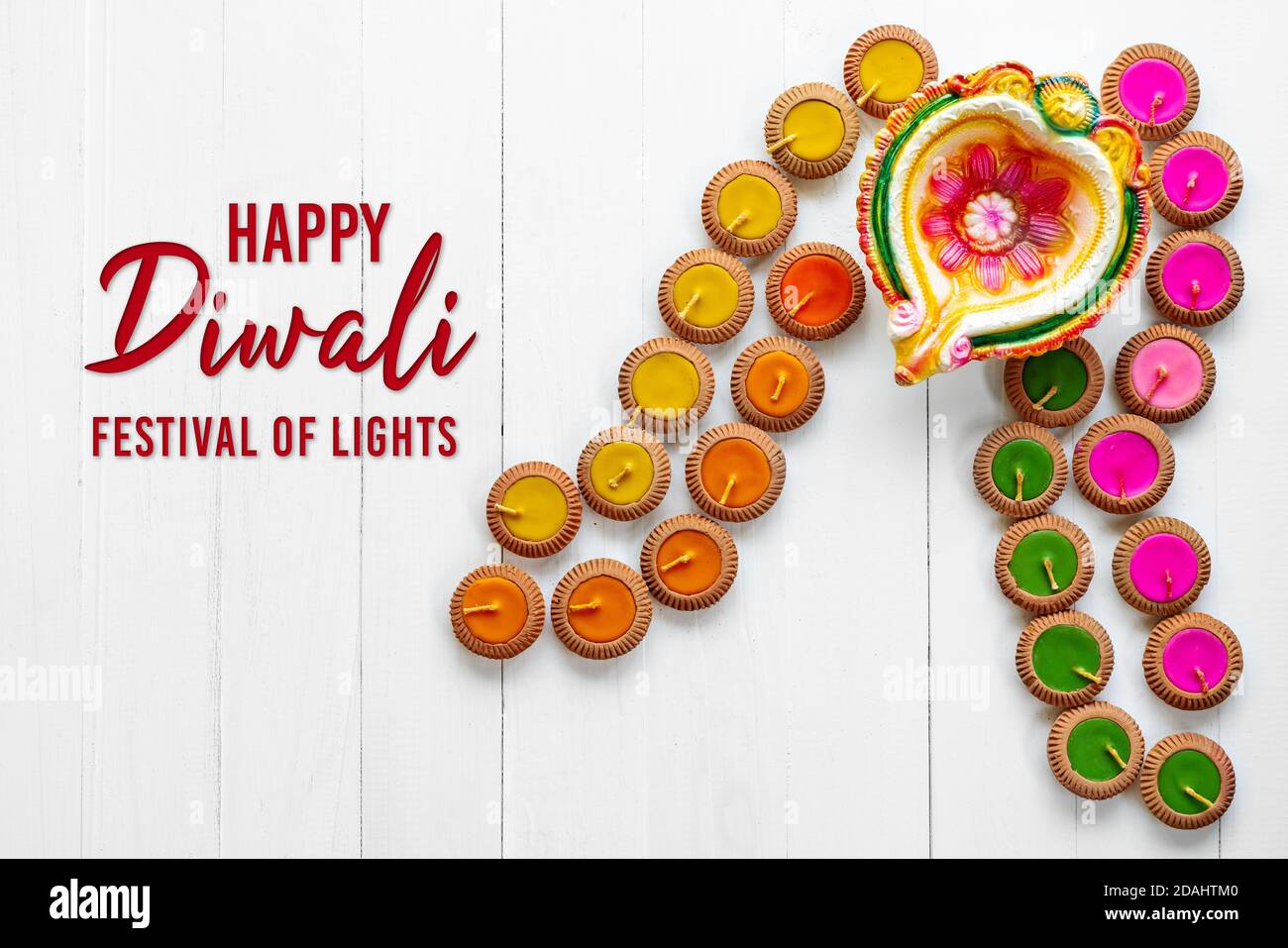 Happy Diwali - Clay Diya lamps lit during Dipavali, Hindu festival of ...