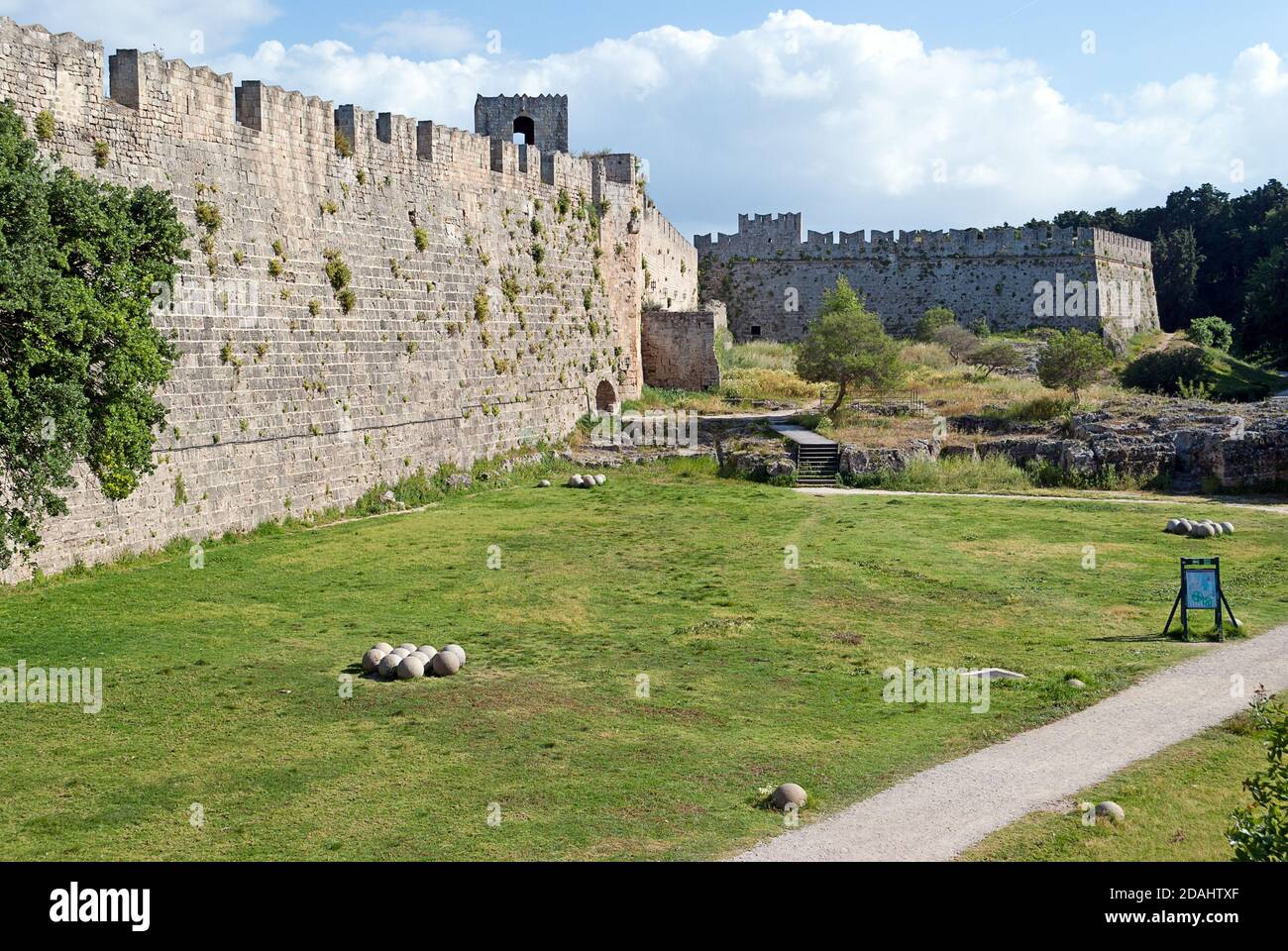 Ruins of the ancient theater in the acropolis of rhodes hi-res stock ...