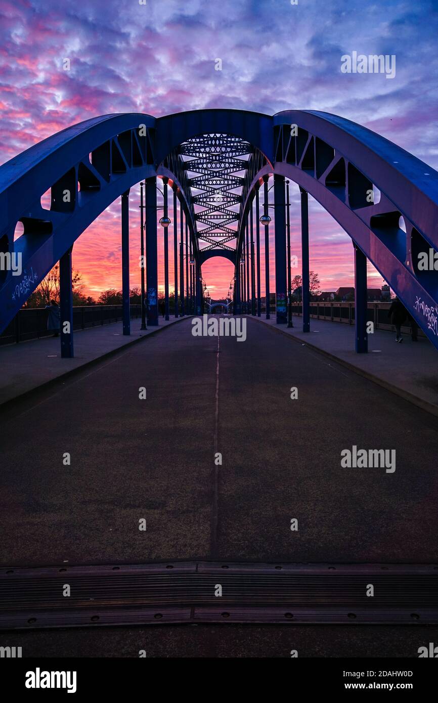 The Starbridge (called Sternbrücke) in Magdeburg, Germany Stock Photo ...